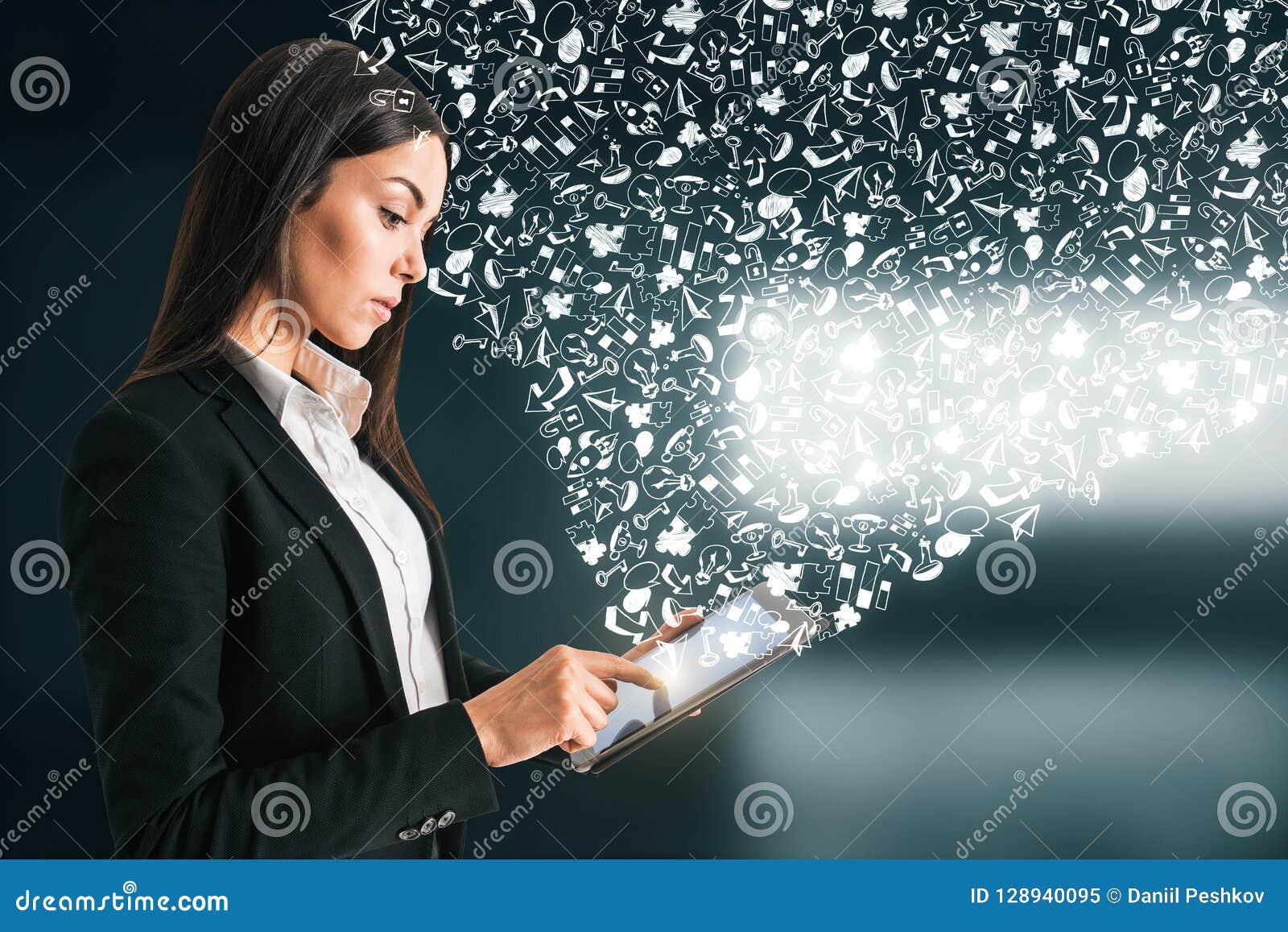 Communication and Network Concept Stock Image - Image of multimedia ...