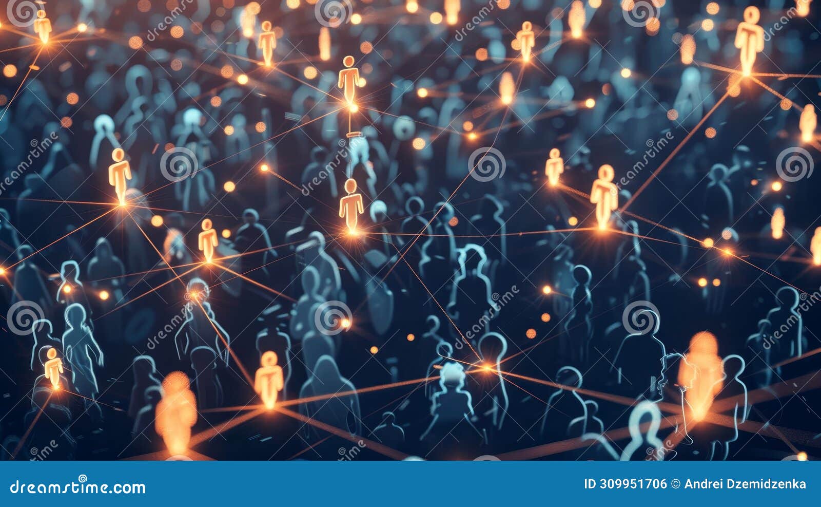 Communication Network Concept. Social Media. Human Resources Stock ...