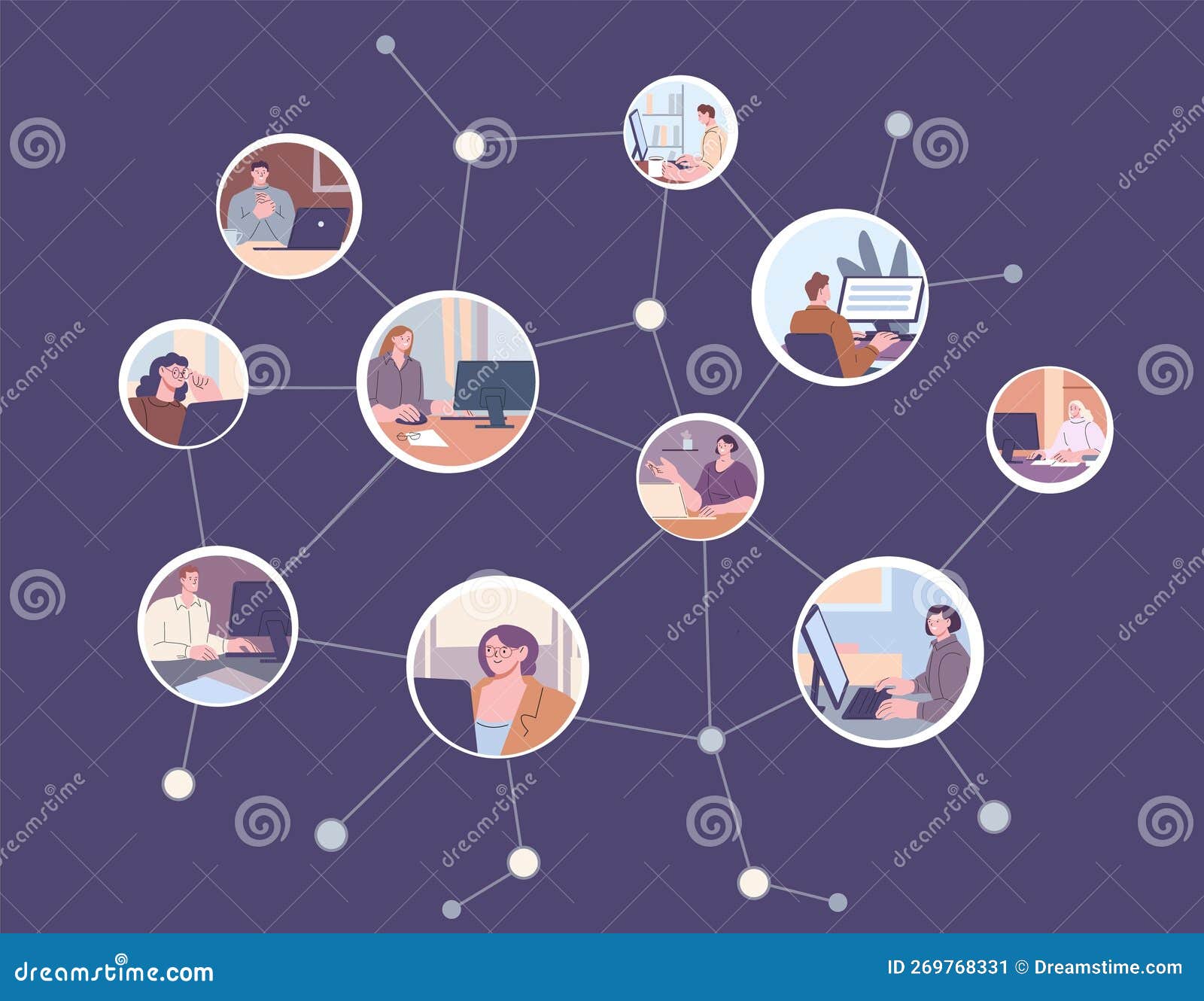 Designers Community Collaborative Workspace Minimalistic Line Art ...