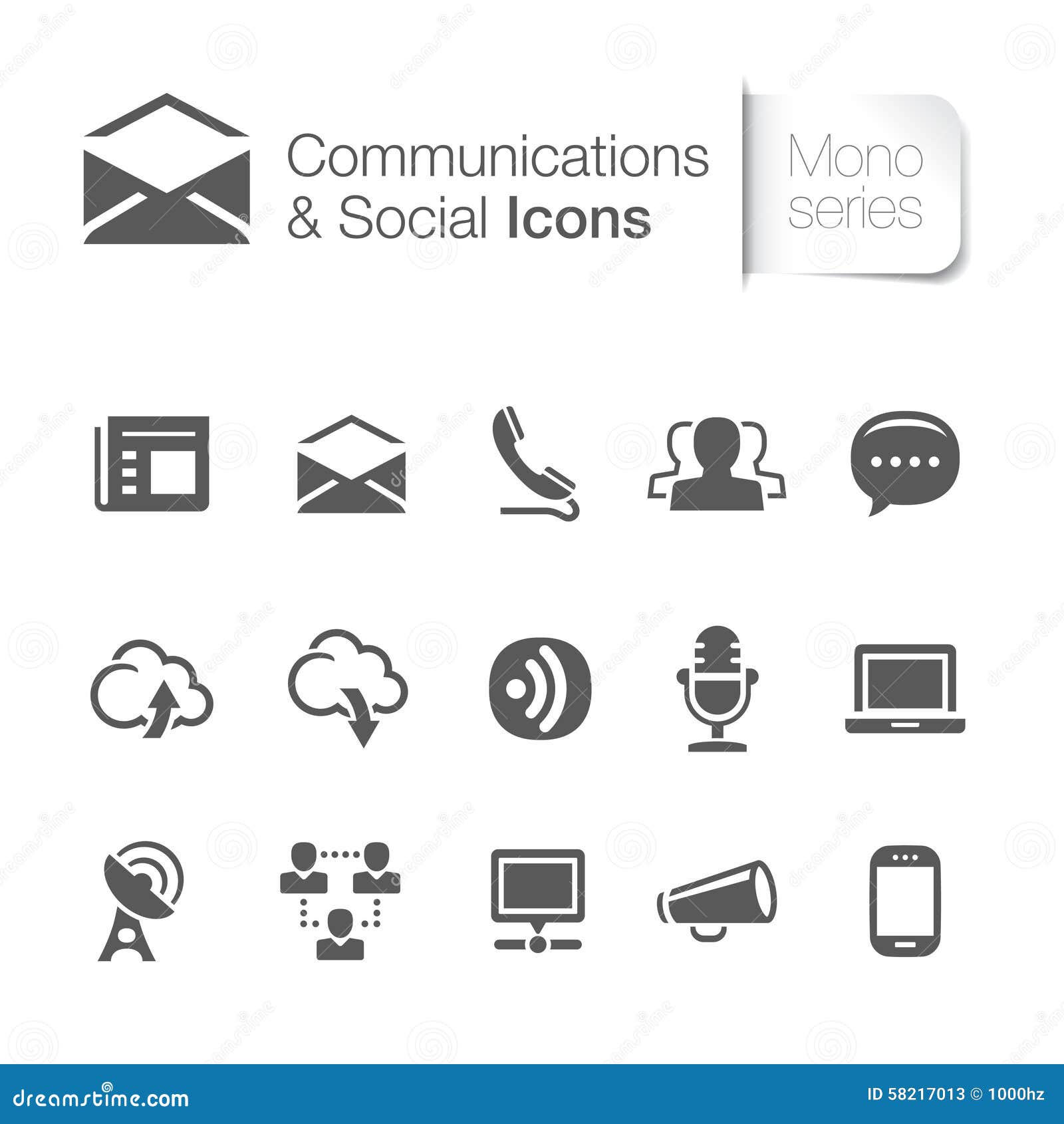 Communication & Network Related Icons Stock Vector - Illustration of ...