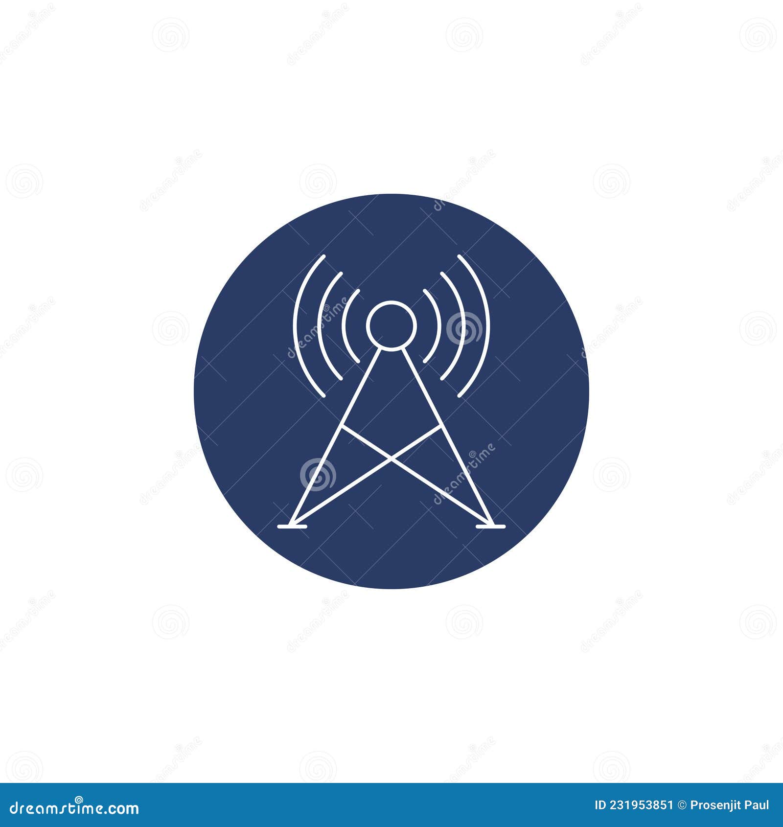 Communication Network Signal Icon Vector Stock Vector - Illustration of ...