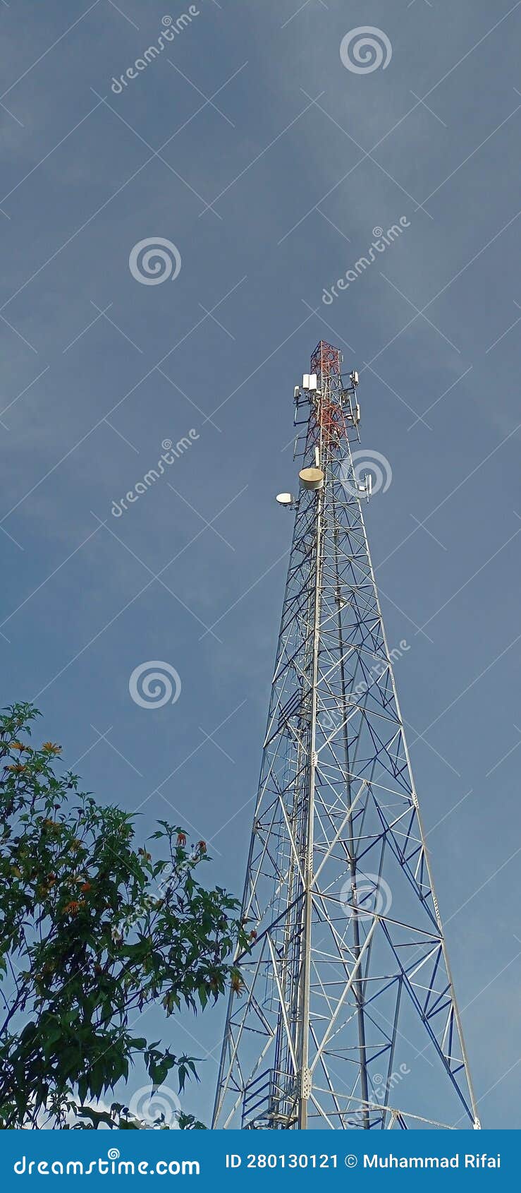 Communication Network Tower Stock Image - Image of network, tower ...