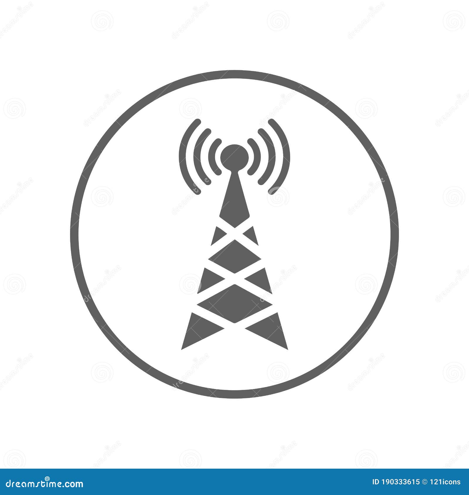 Communication, Network, Tower Gray Icon Stock Vector - Illustration of ...