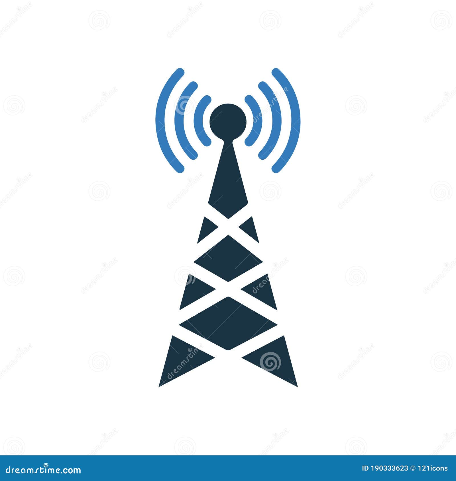Communication, Network, Tower Icon Design Stock Vector - Illustration ...