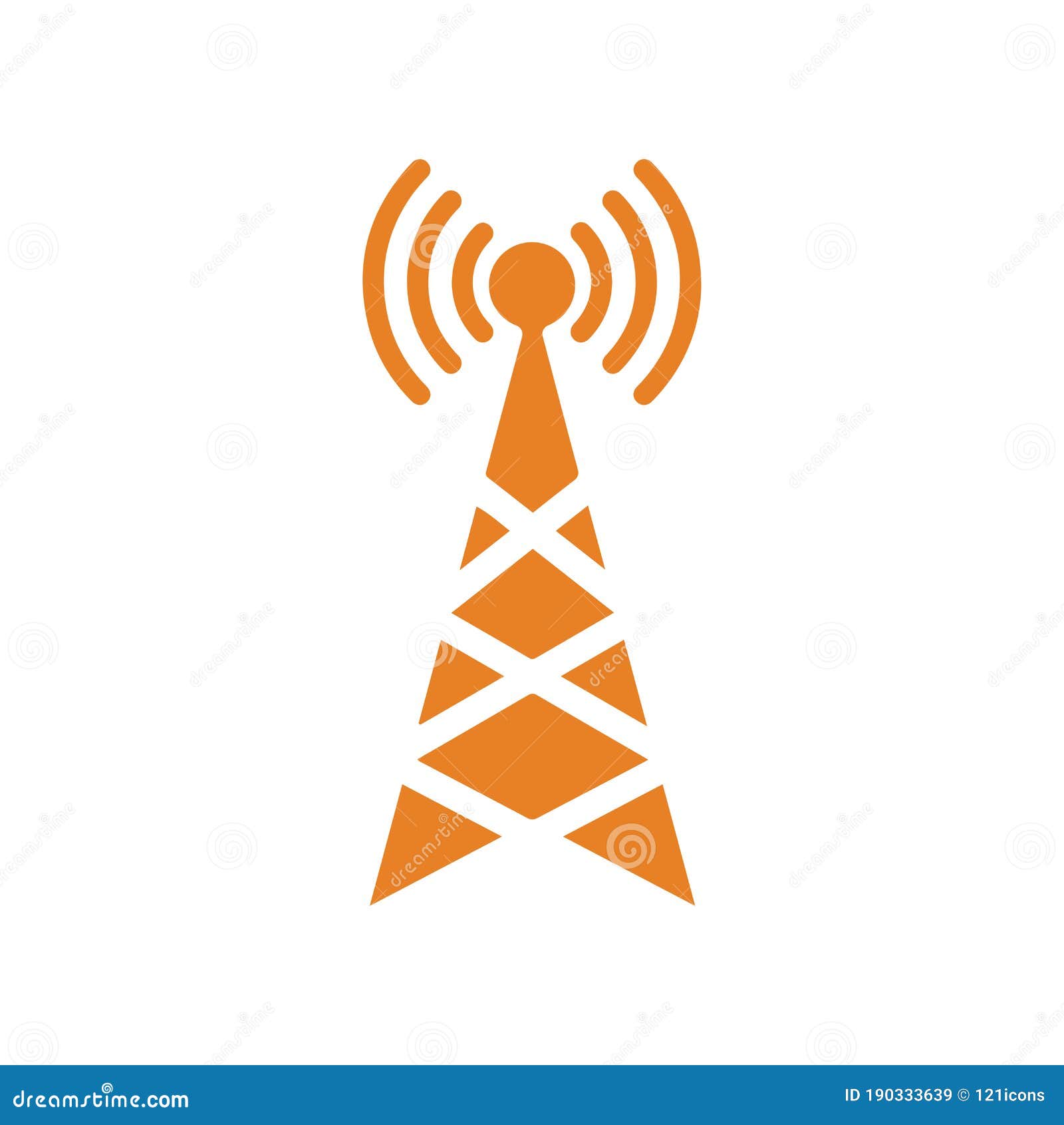 Communication, Network, Tower Vector Icon Stock Vector - Illustration ...