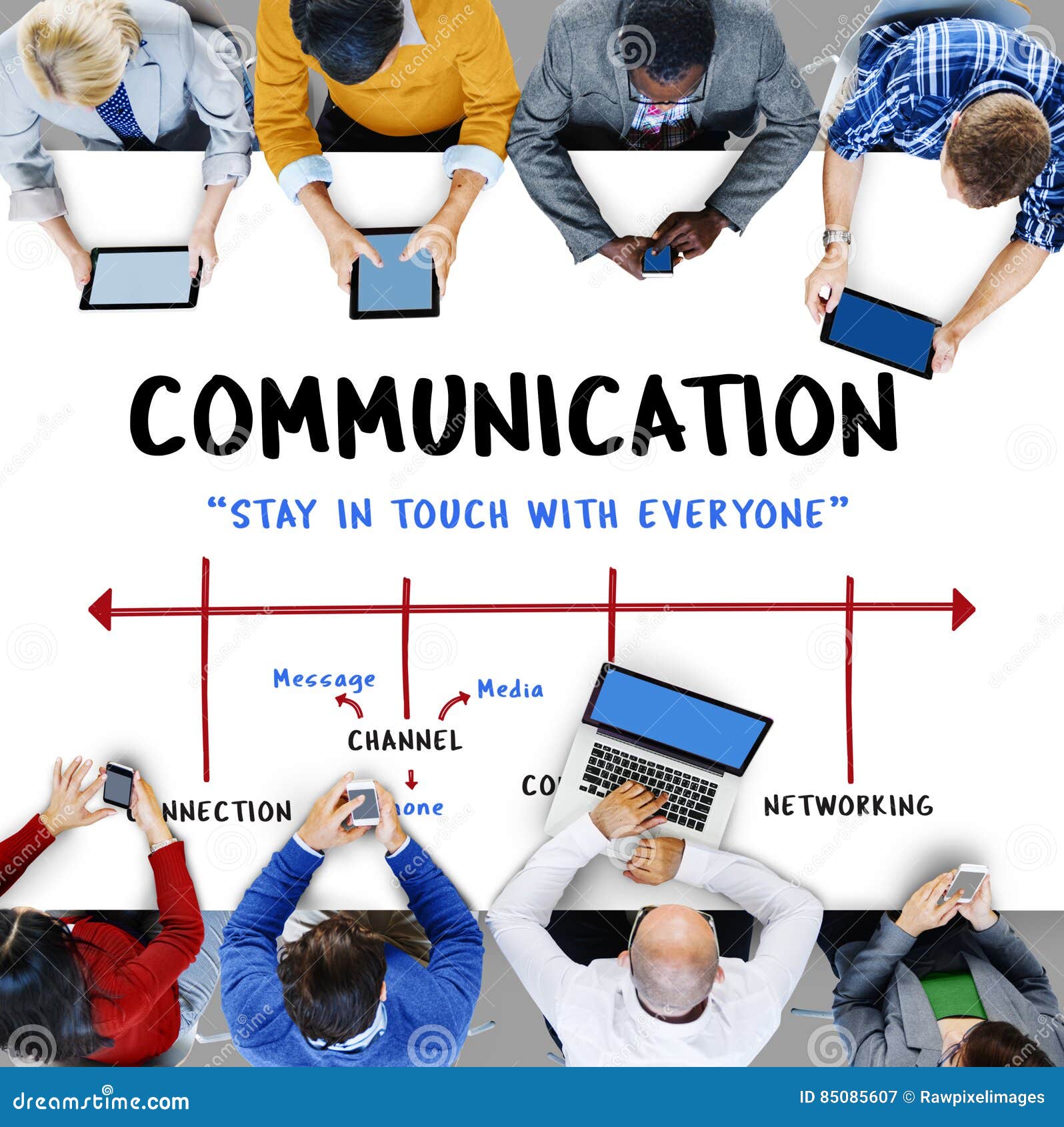 Communication Networking Connection Media Stock Image - Image of ...