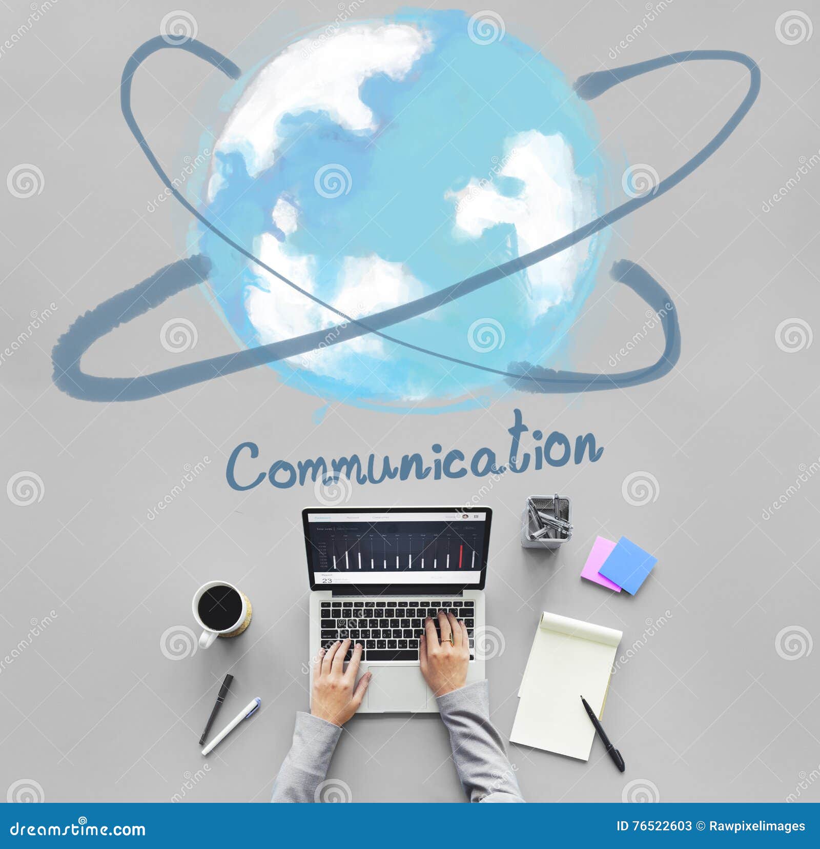Communication Networking Online Technology Concept Stock Image - Image ...