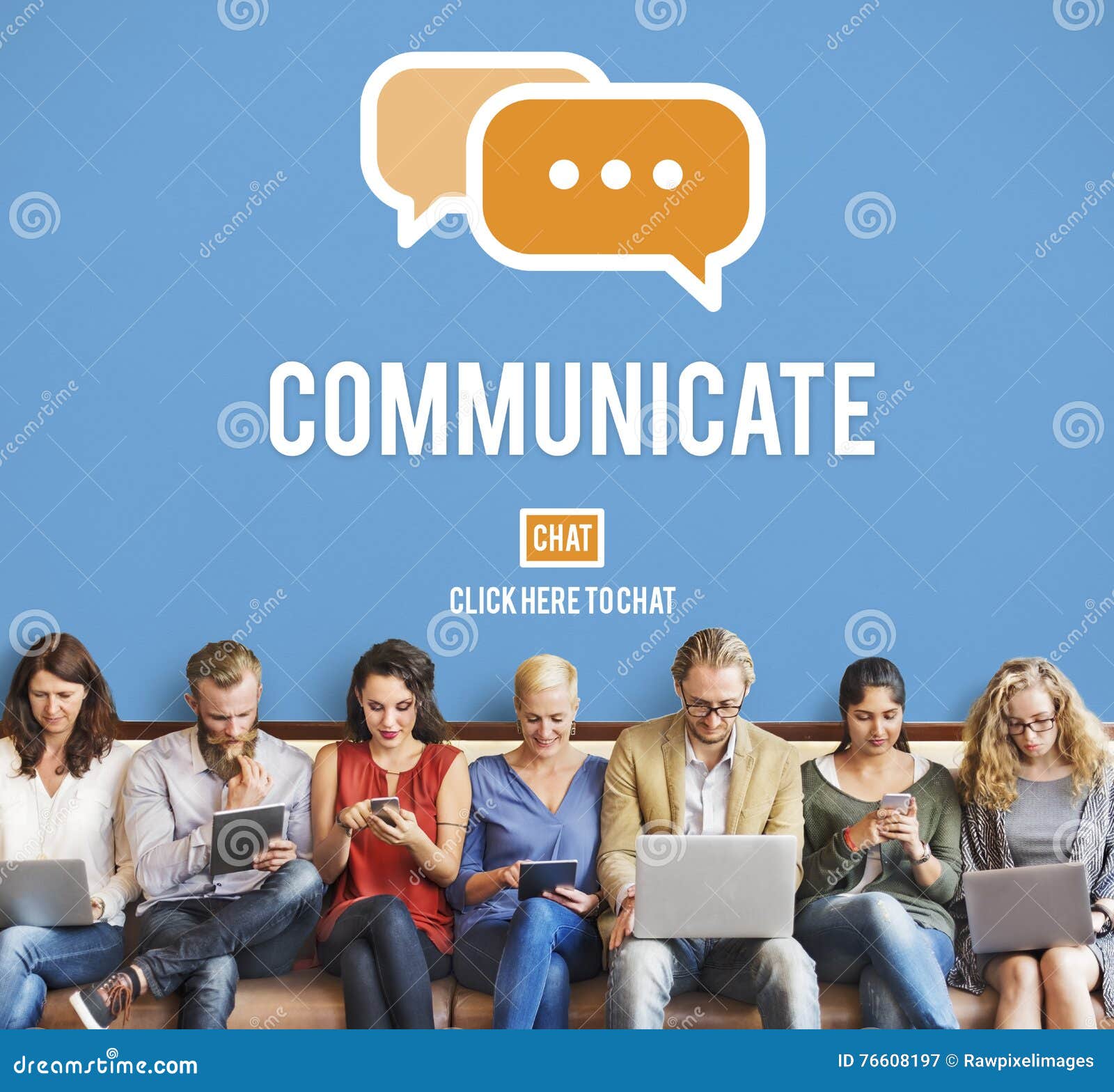 Communication Online Connection Chat Social Media Concept Stock Image ...