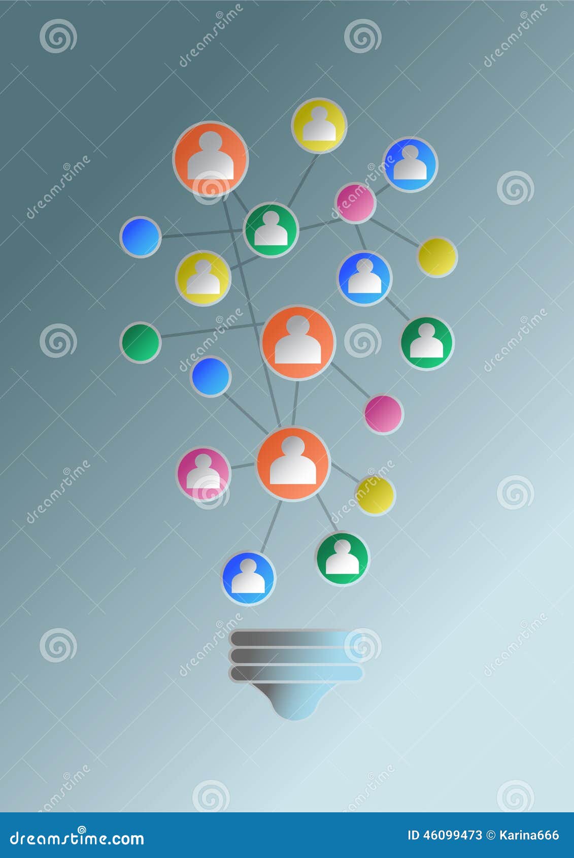 Communication between People in the Form of Light Bulbs Stock Vector ...