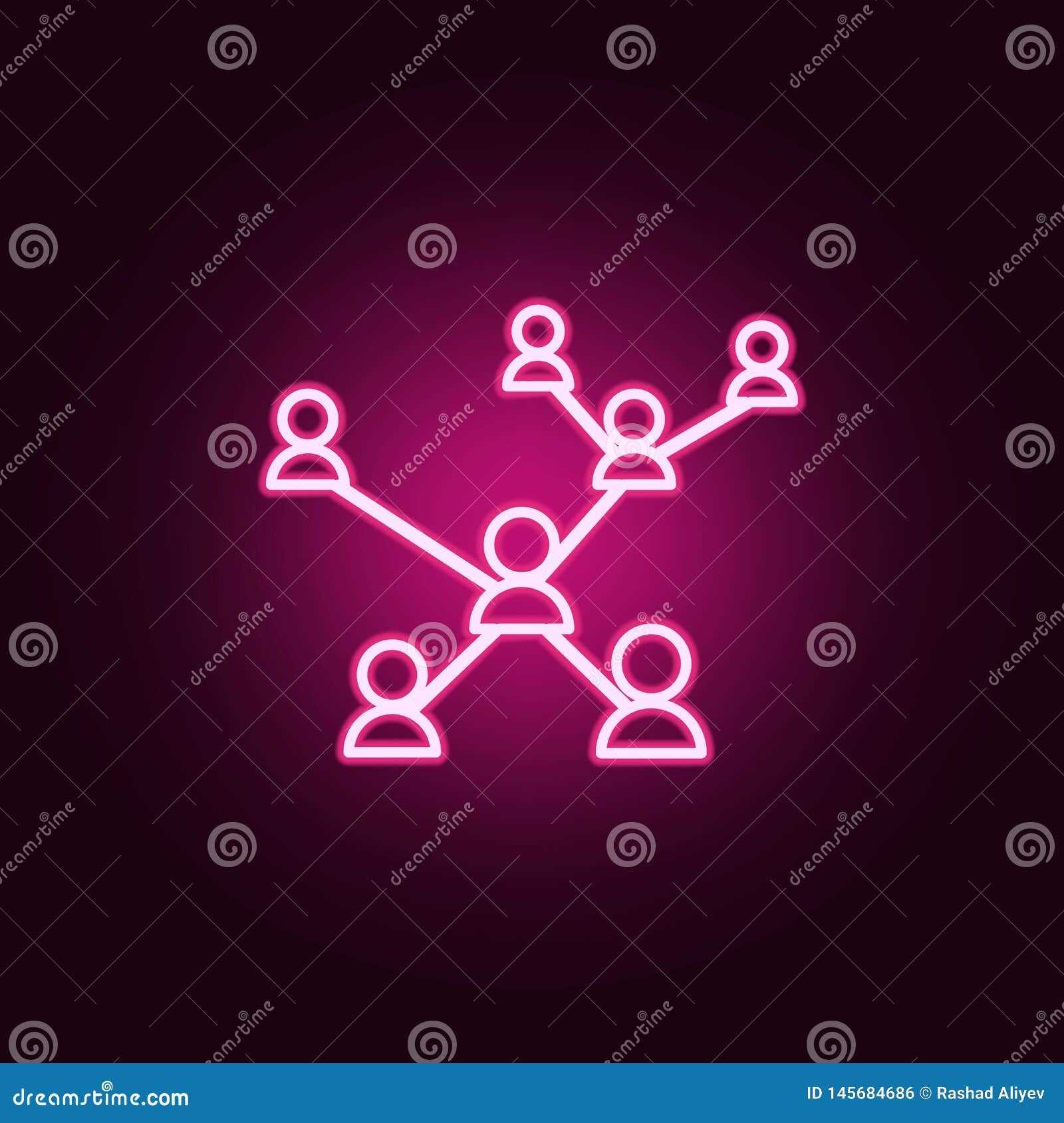 Communication of People Icon. Elements of Web in Neon Style Icons Stock ...