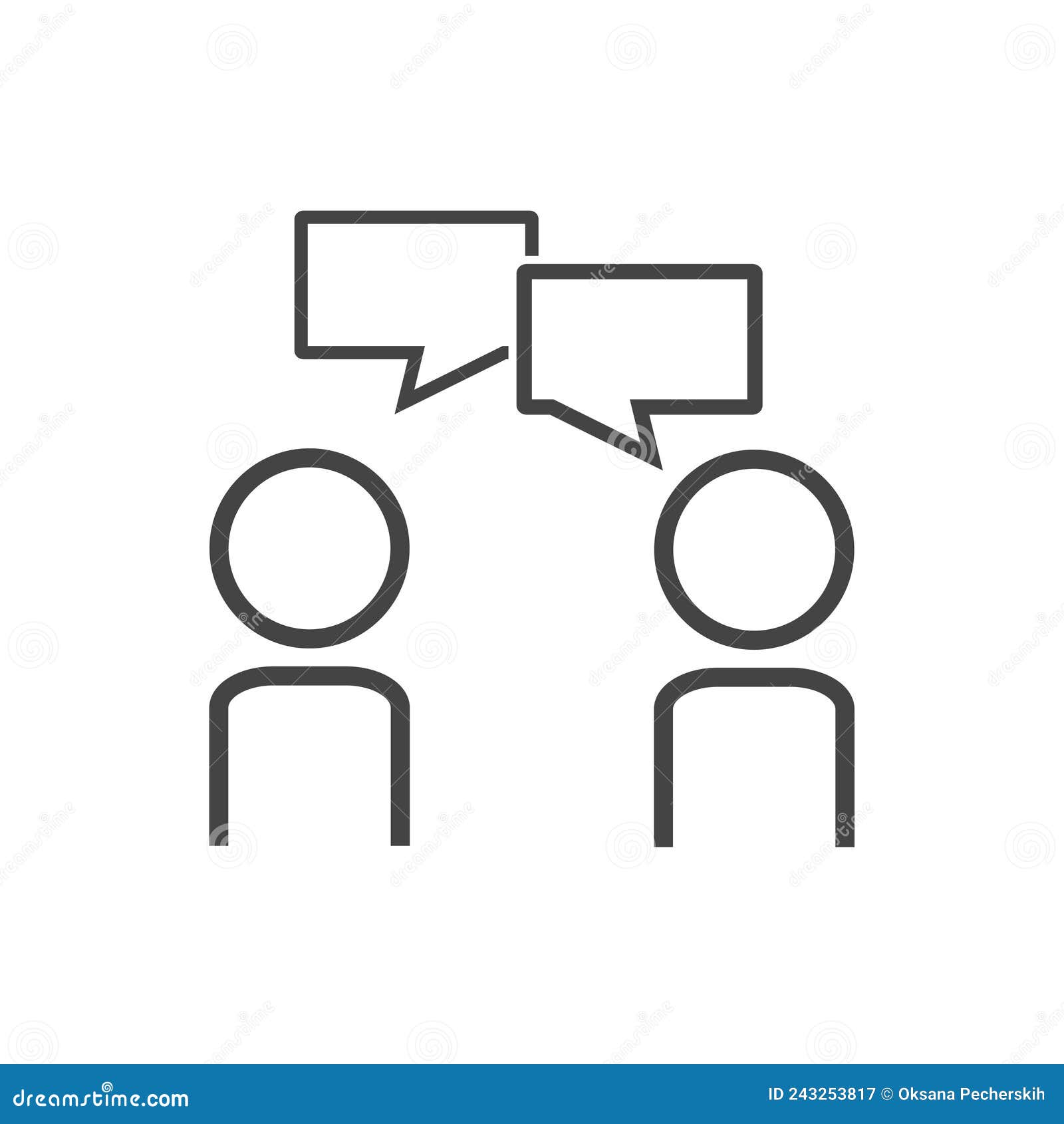 Communication of People on White Isolated Background. Layers Grouped ...