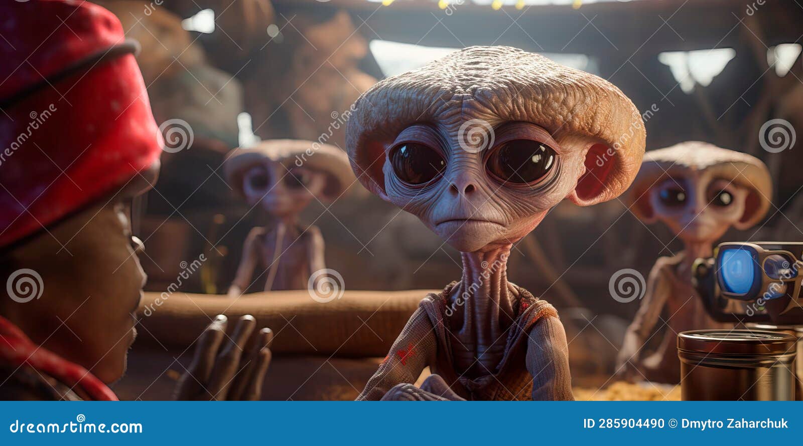 Communication between a Person and an Alien Animal with an Appearance ...