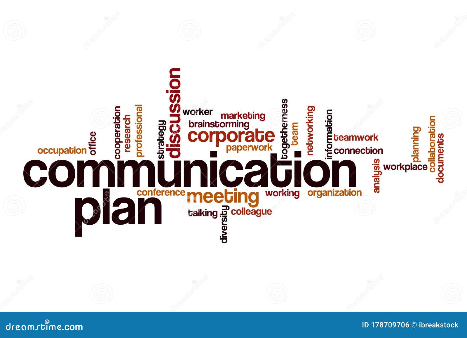 Communication Plan Word Cloud Concept Stock Illustration - Illustration ...