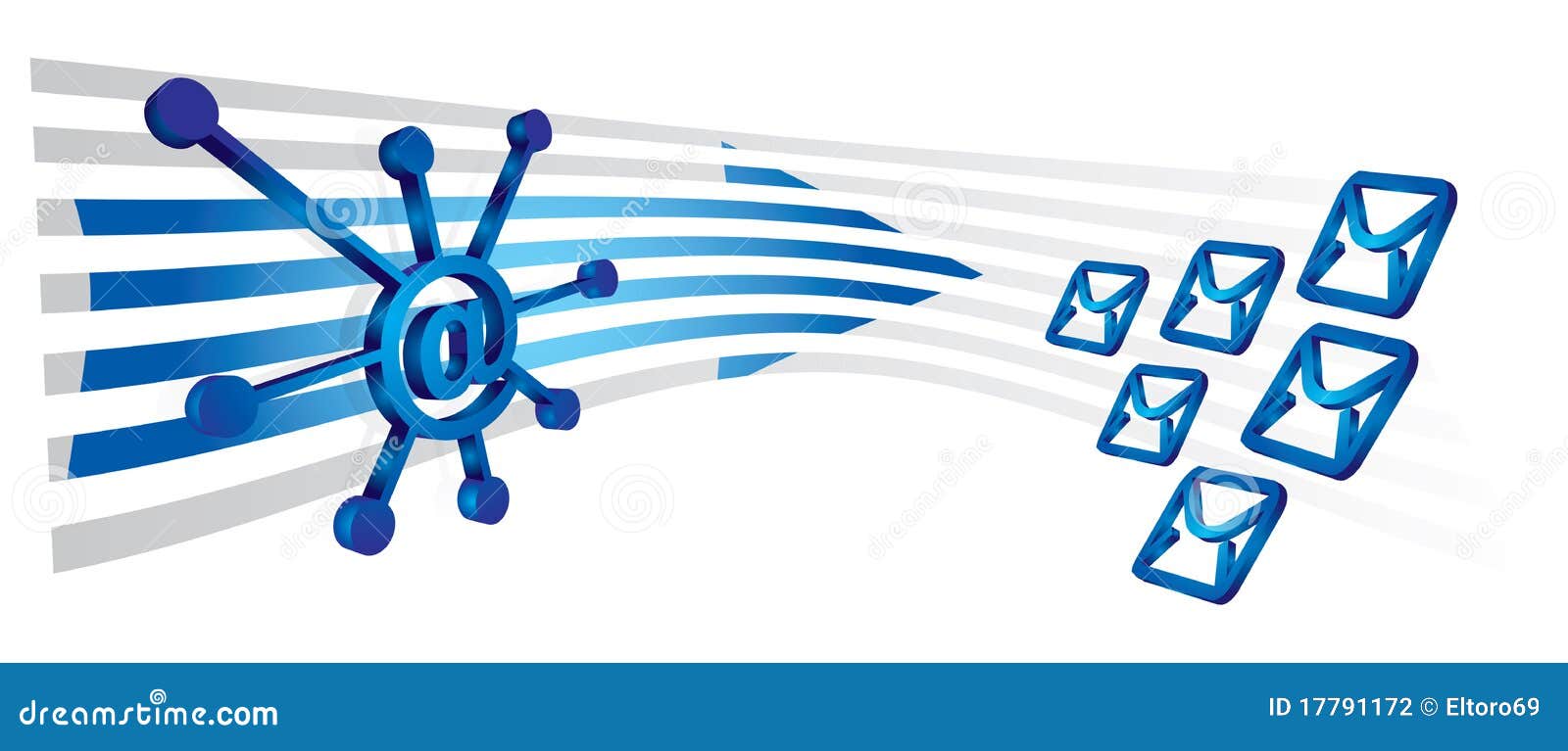 Communication Poster with Envelopes Stock Vector - Illustration of ...