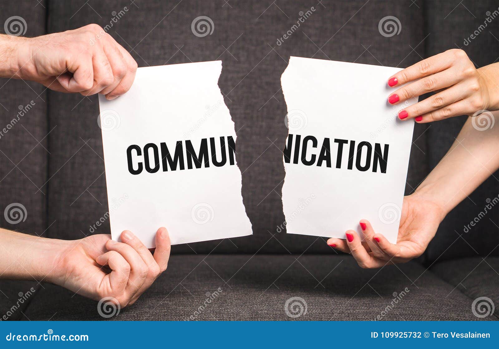 Communication Problem in Relationship. Stock Photo - Image of battle ...