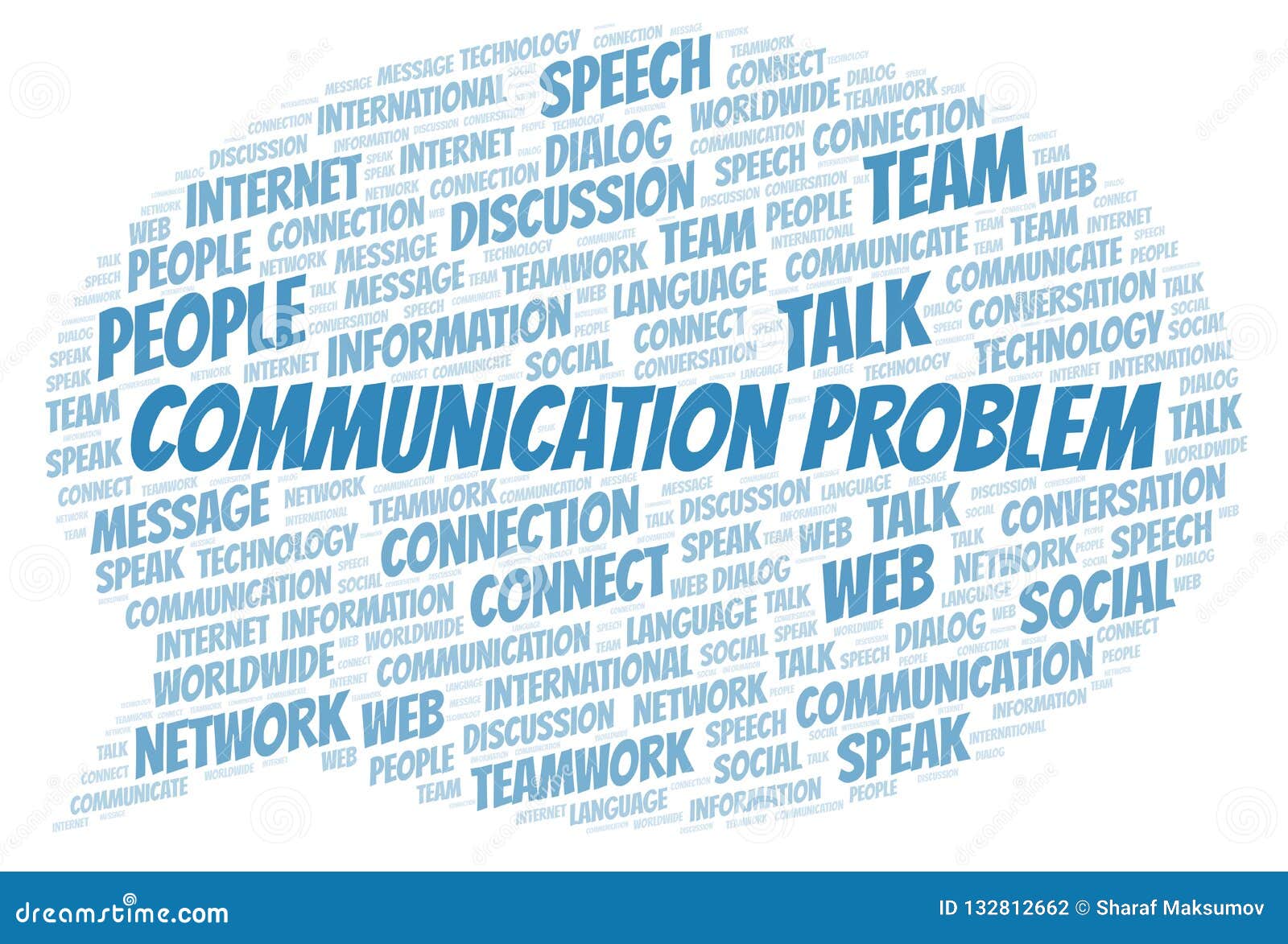 Communication Problem Word Cloud Stock Illustration - Illustration of ...