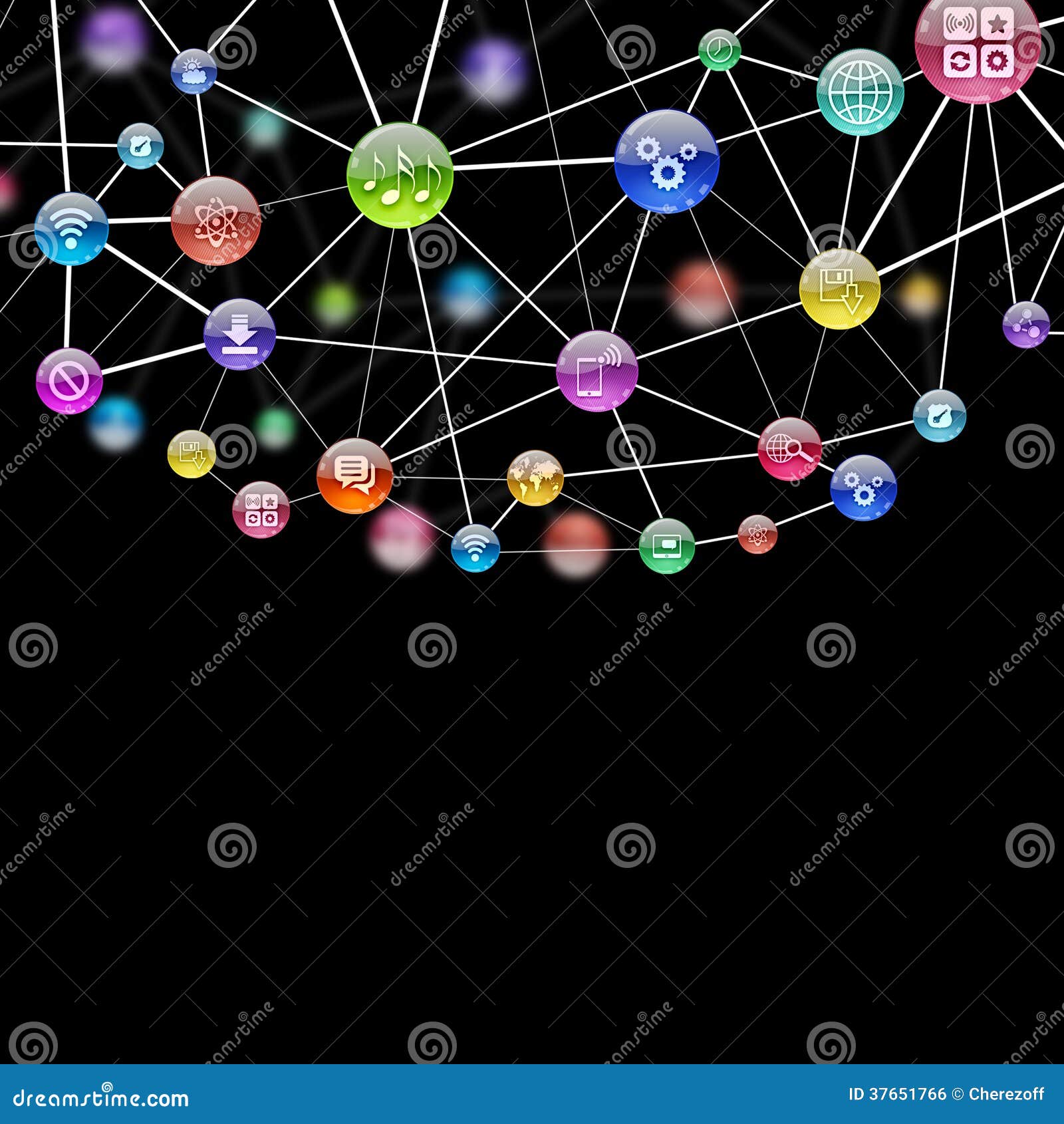 Communication between Program Icons Stock Illustration - Illustration ...