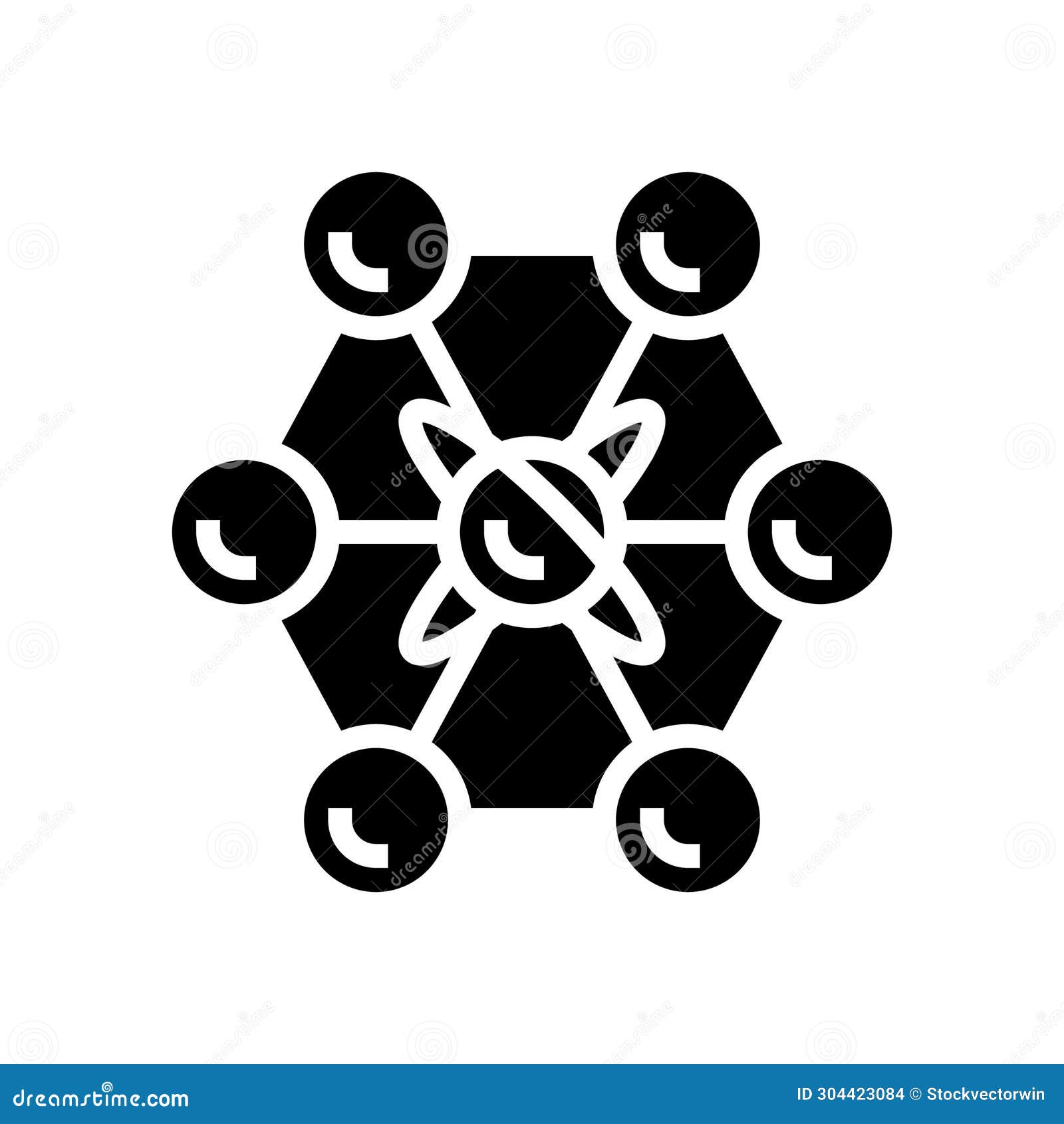 Communication Quantum Technology Glyph Icon Vector Illustration Stock ...