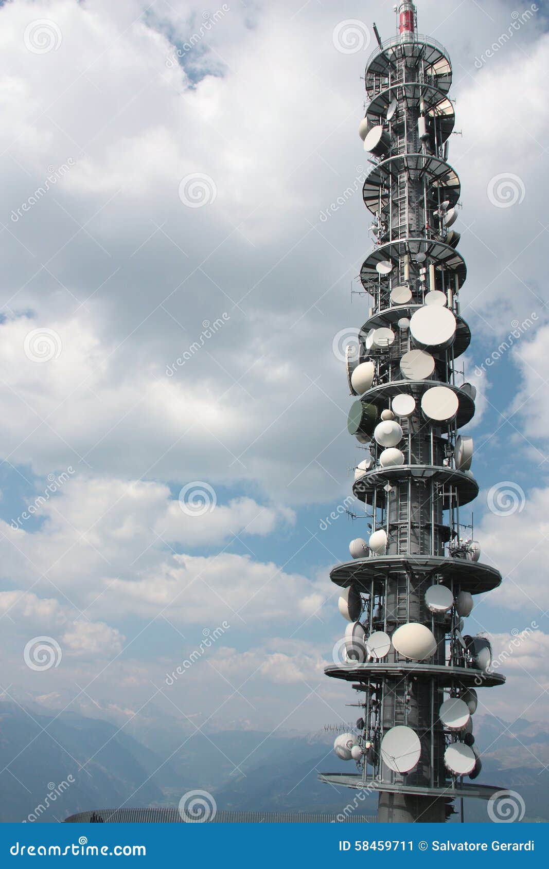 Communication Repeater Antenna Tower Stock Image - Image of tower ...