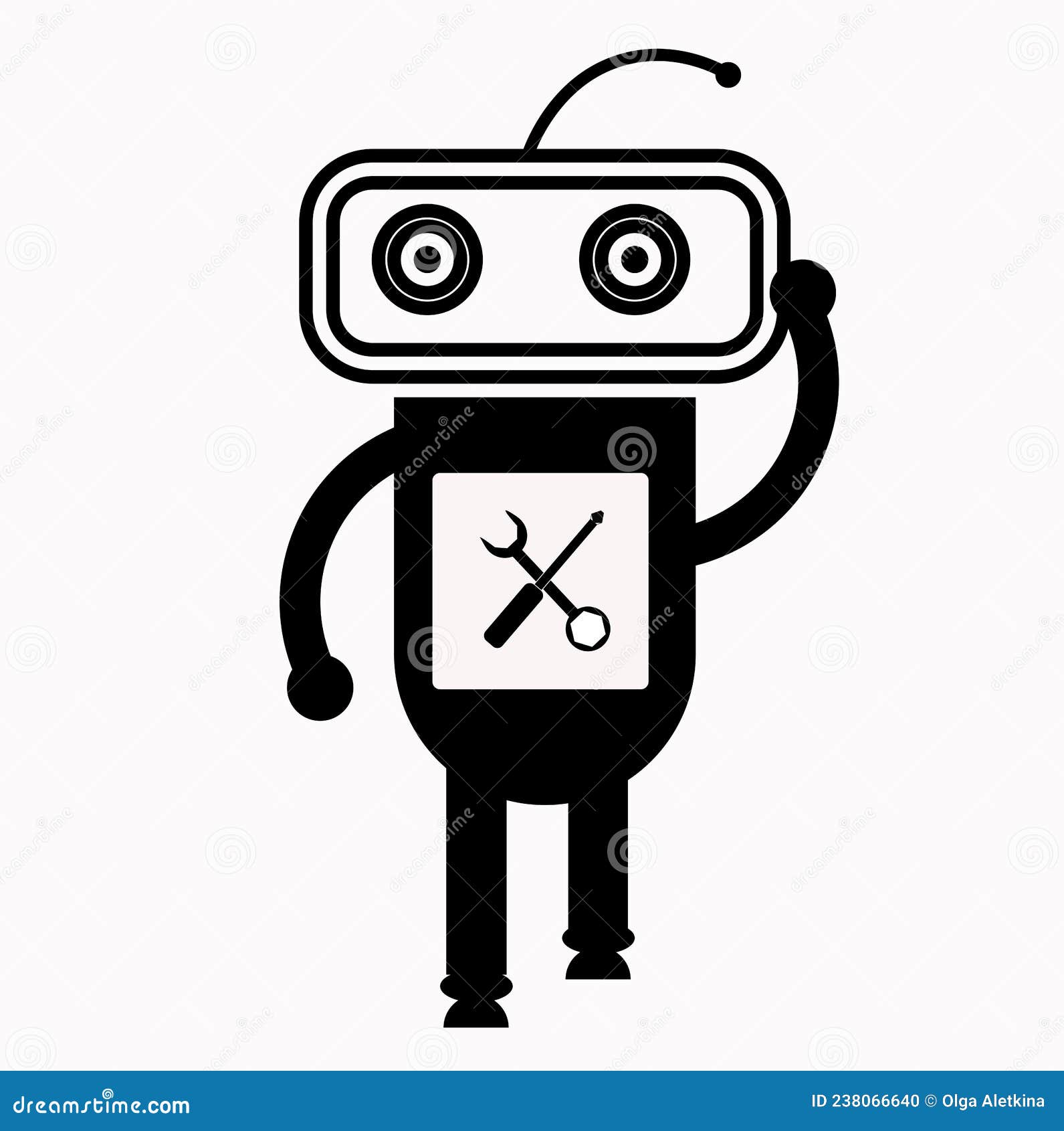 Communication Robot with Speech Bubble Editable Icon Stock Vector ...