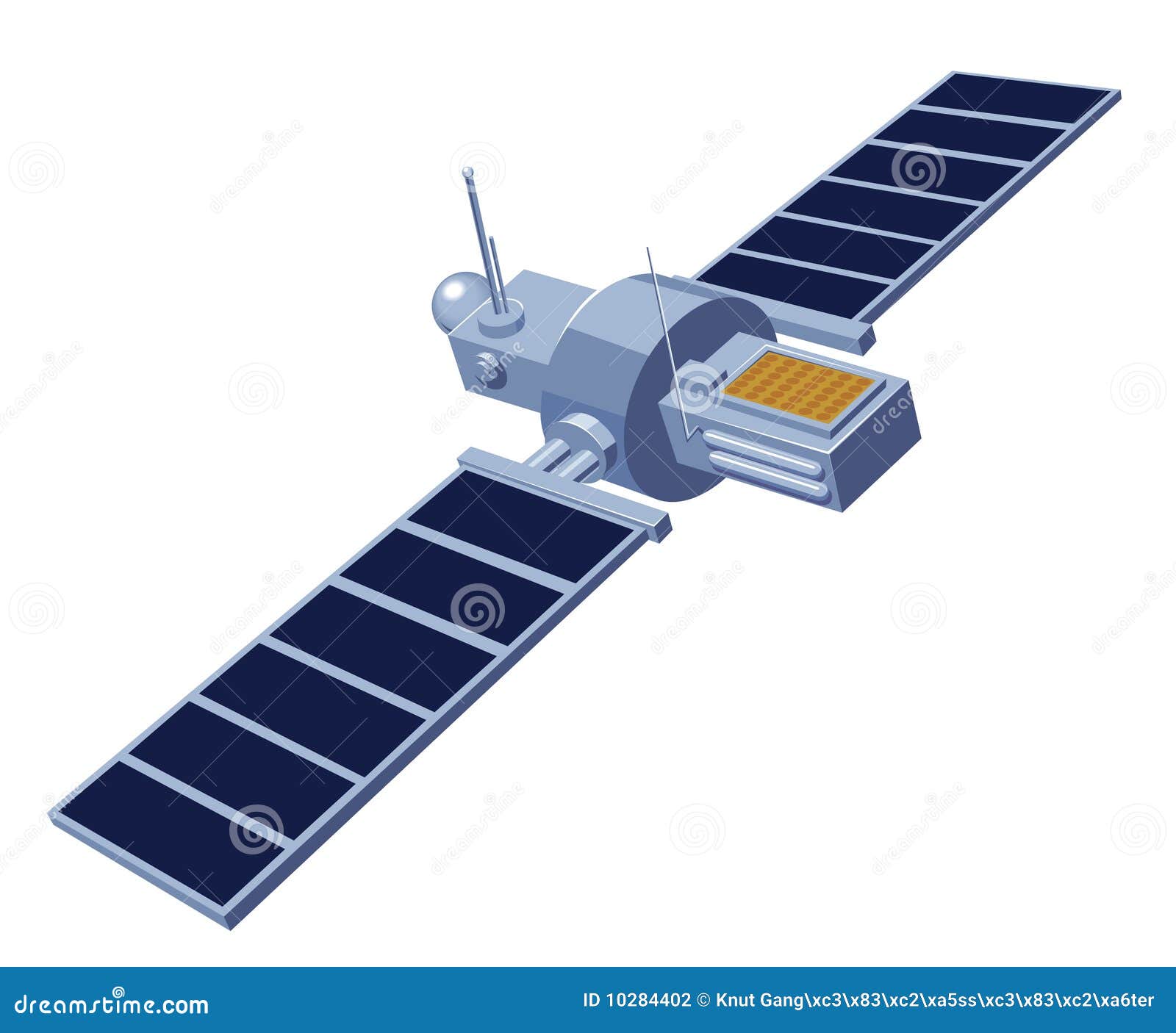 Communication satellite stock illustration. Illustration of orbital ...