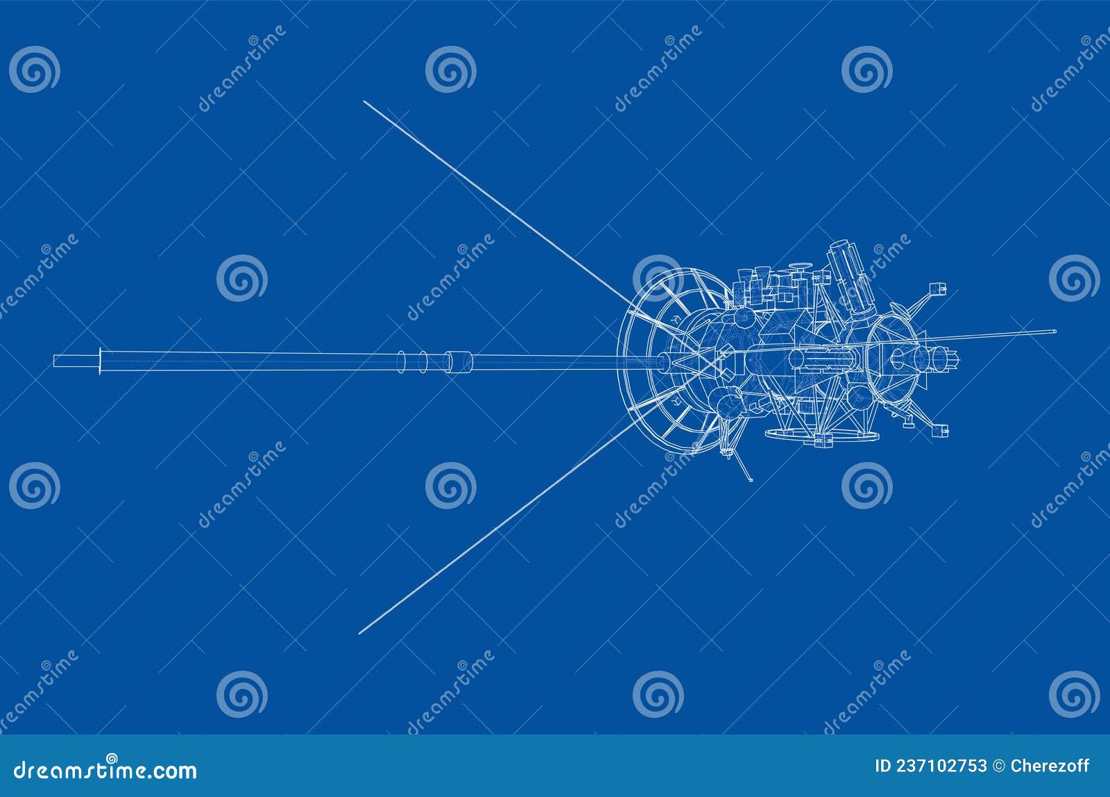 Communication Satellite Concept Outline Stock Illustration ...