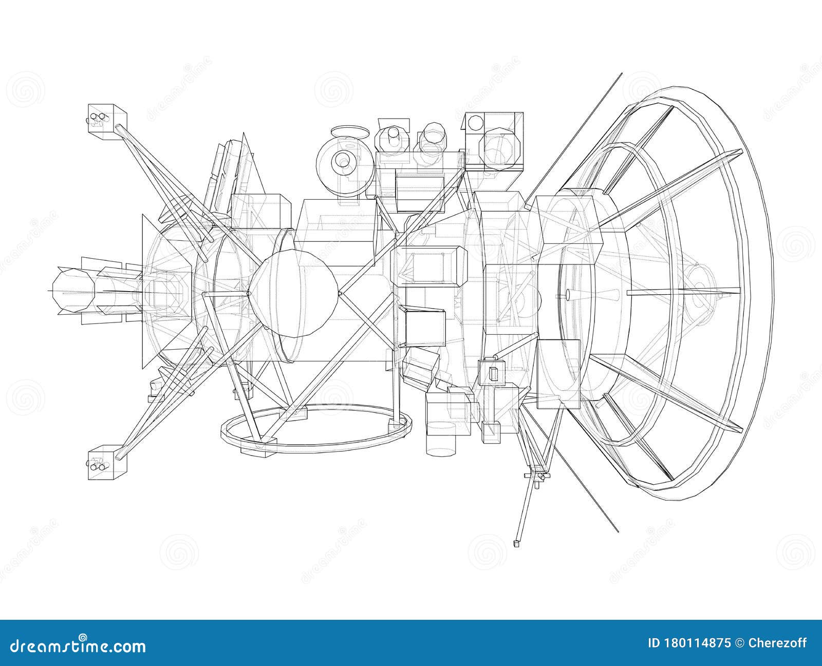 Communication Satellite Concept Outline. Vector Stock Vector ...