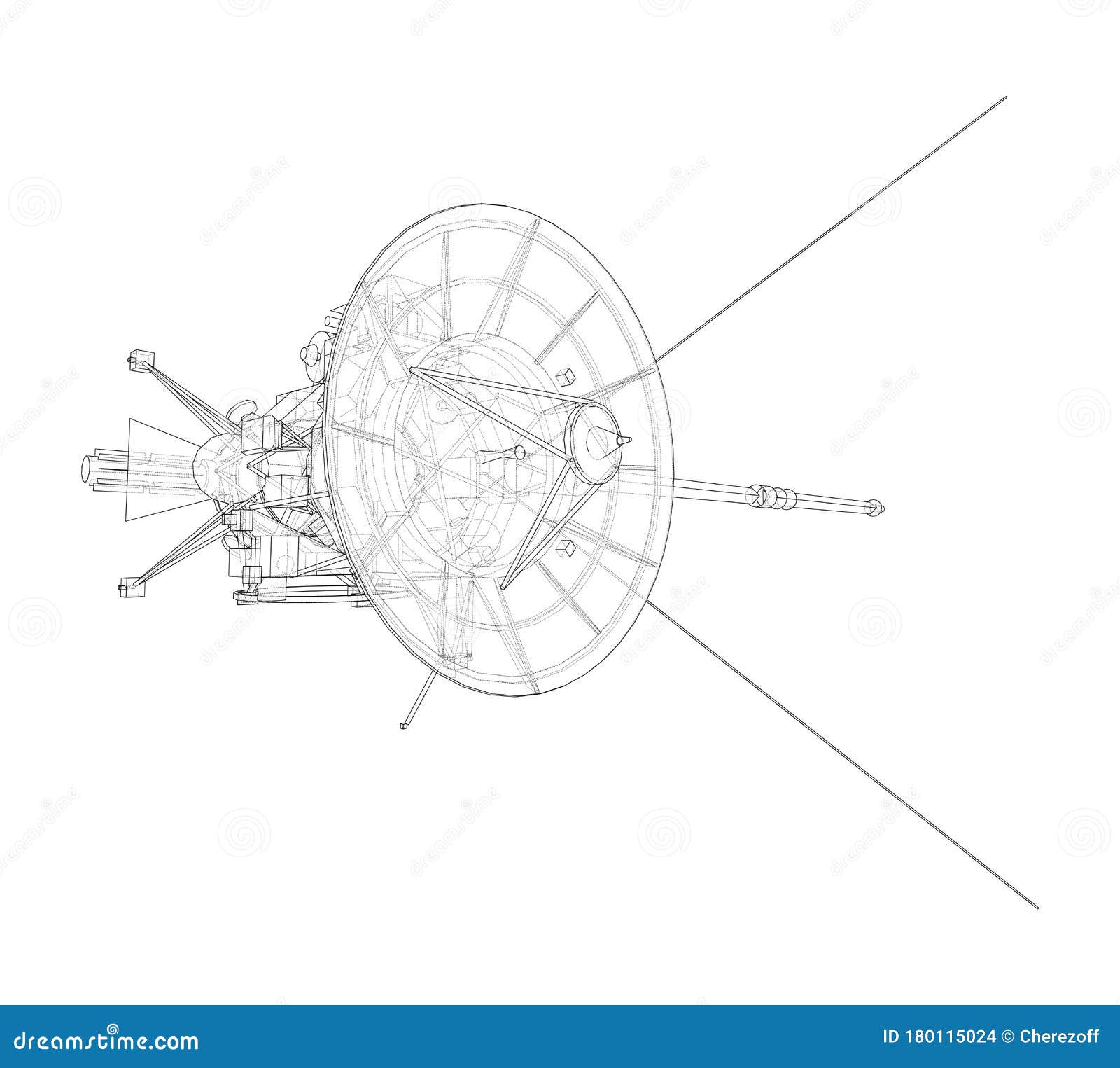 Communication Satellite Concept Outline. Vector Stock Vector ...