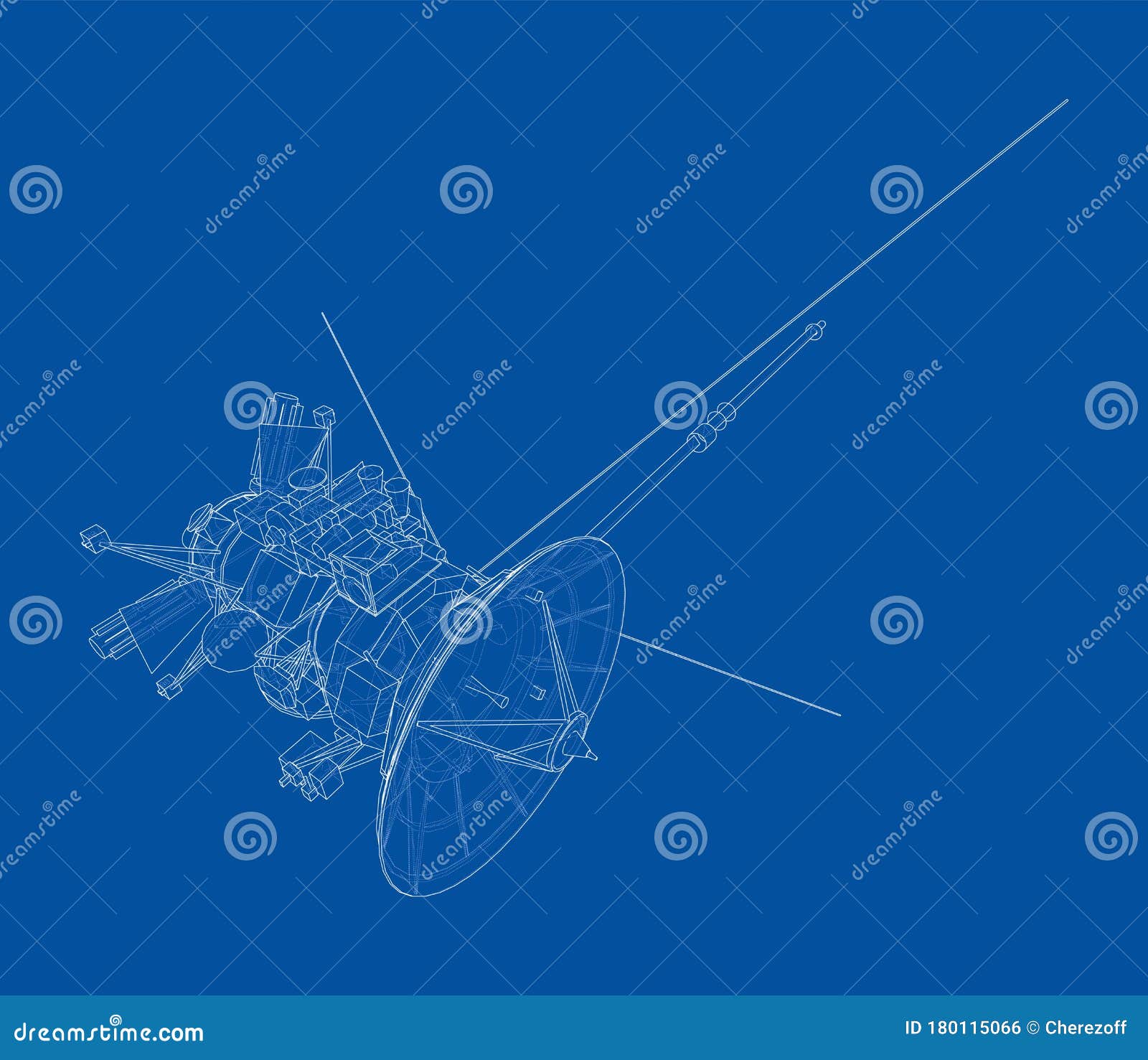 Communication Satellite Concept Outline. Vector Stock Vector ...