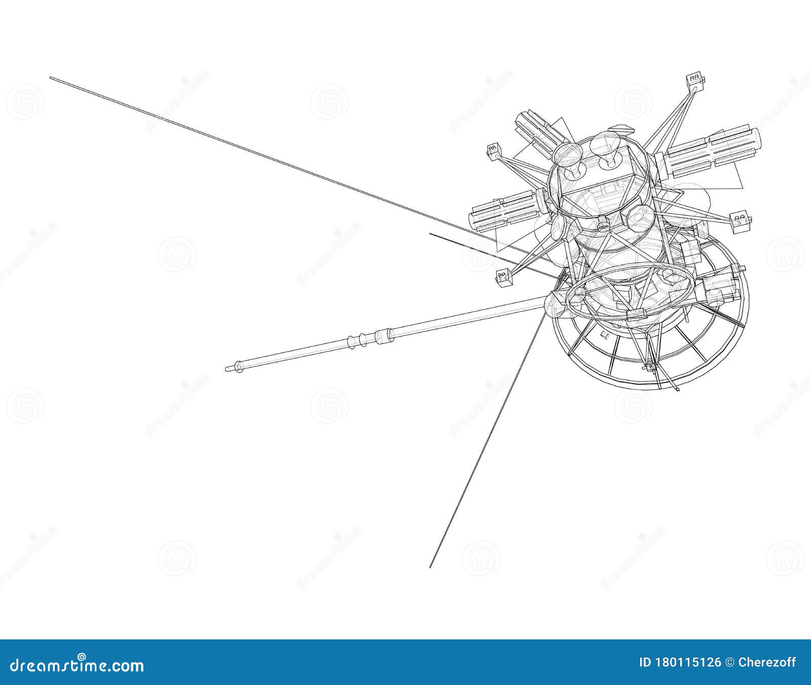 Communication Satellite Concept Outline. Vector Stock Vector ...