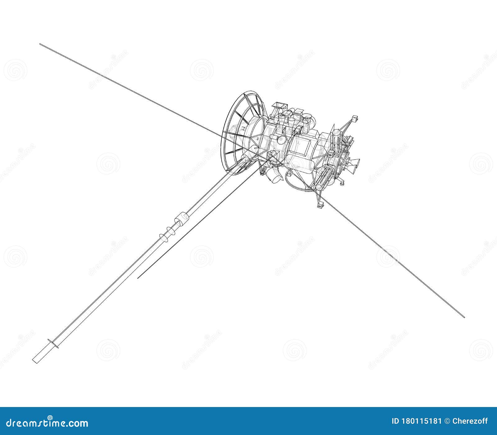 Communication Satellite Concept Outline. Vector Stock Vector ...