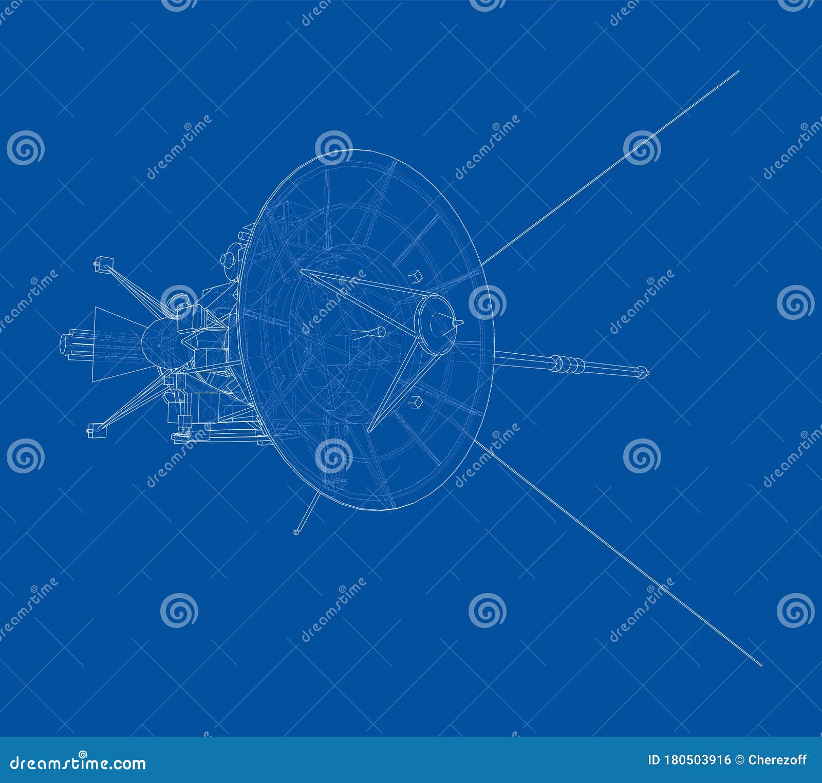 Communication Satellite Concept Outline. Vector Stock Vector ...