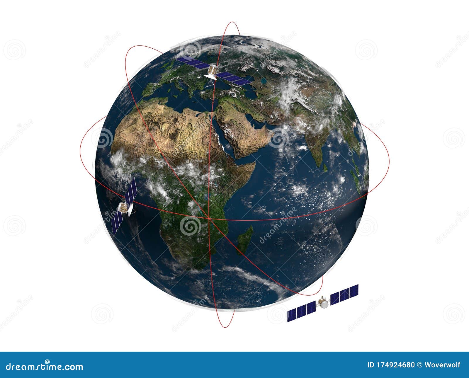 Communication Satellites In Orbit Earth,Digital Terrestrial ...