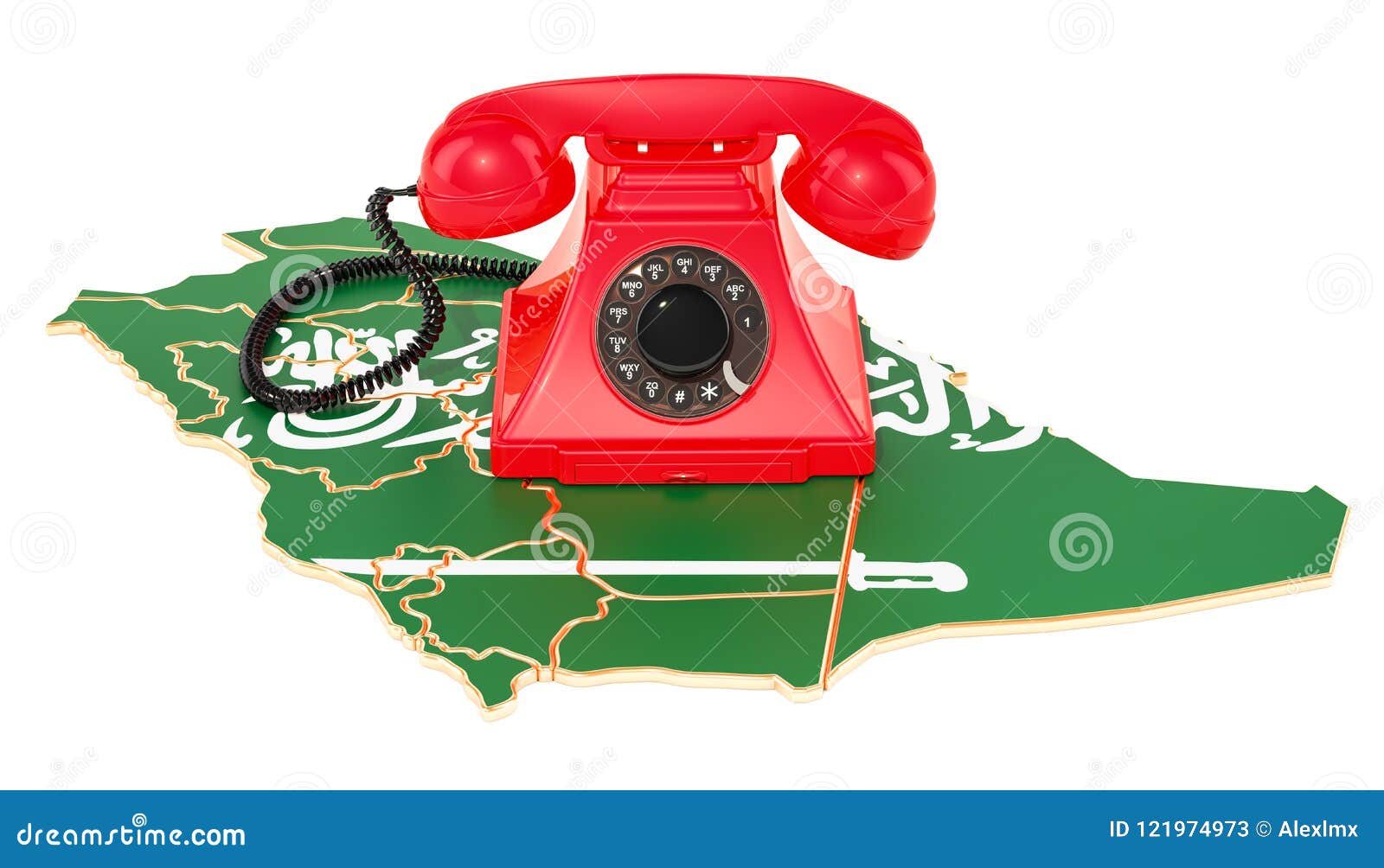 Communication Services in Saudi Arabia, 3D Rendering Stock Illustration ...