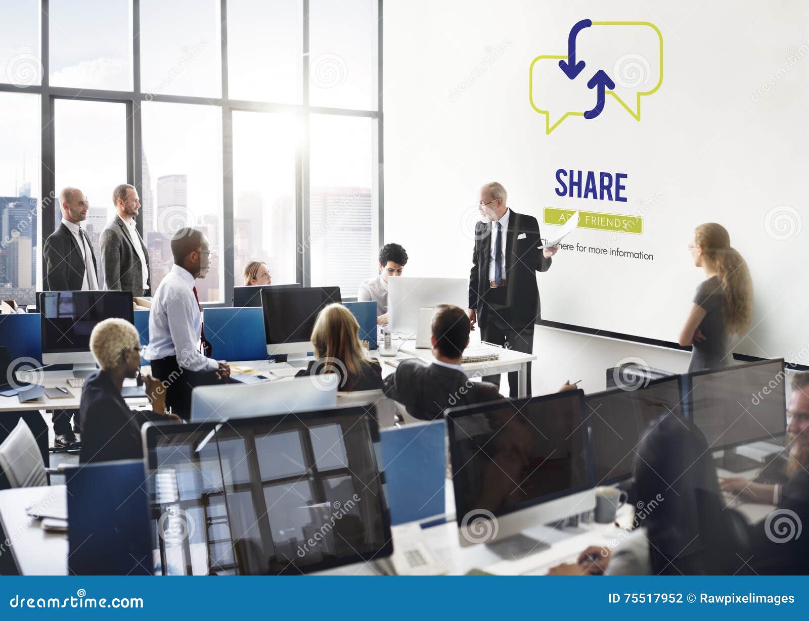 Communication Share Sharing Connection Concept Stock Photo - Image of ...