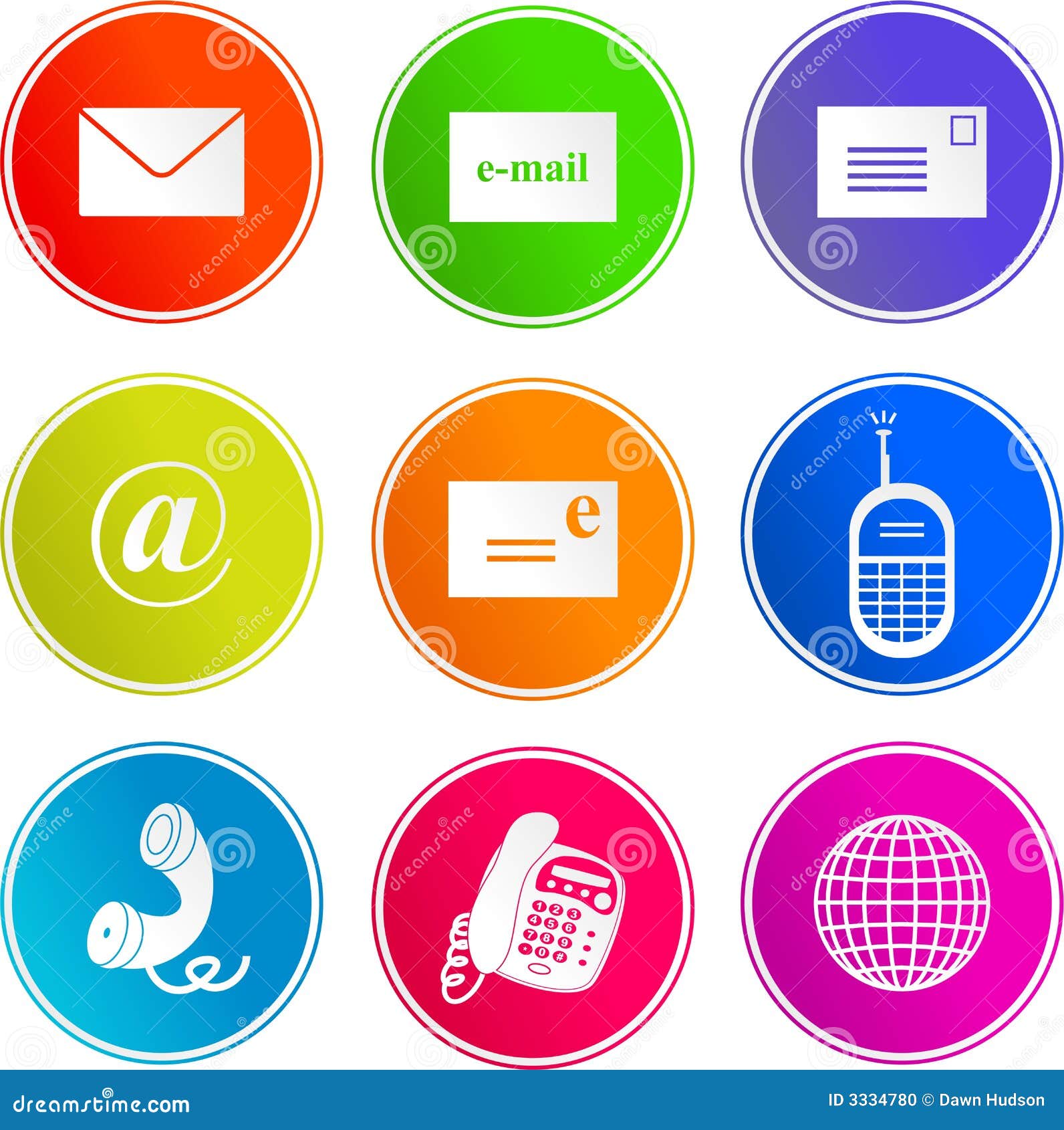 Communication sign icons stock vector. Illustration of message - 3334780