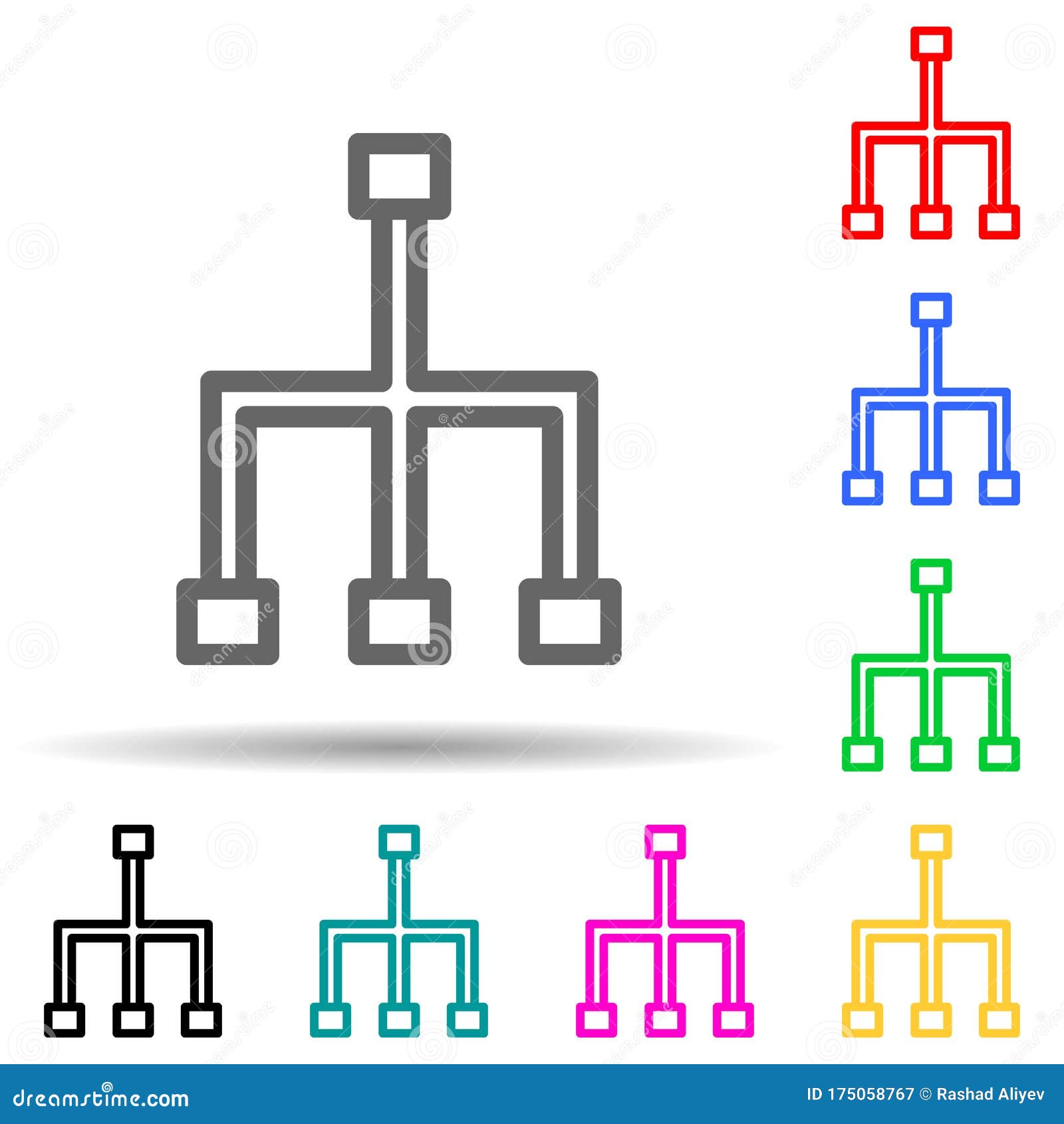 Communication Sign Multi Color Style Icon Simple Thin Line Outline Of Web Icons For Ui And Ux