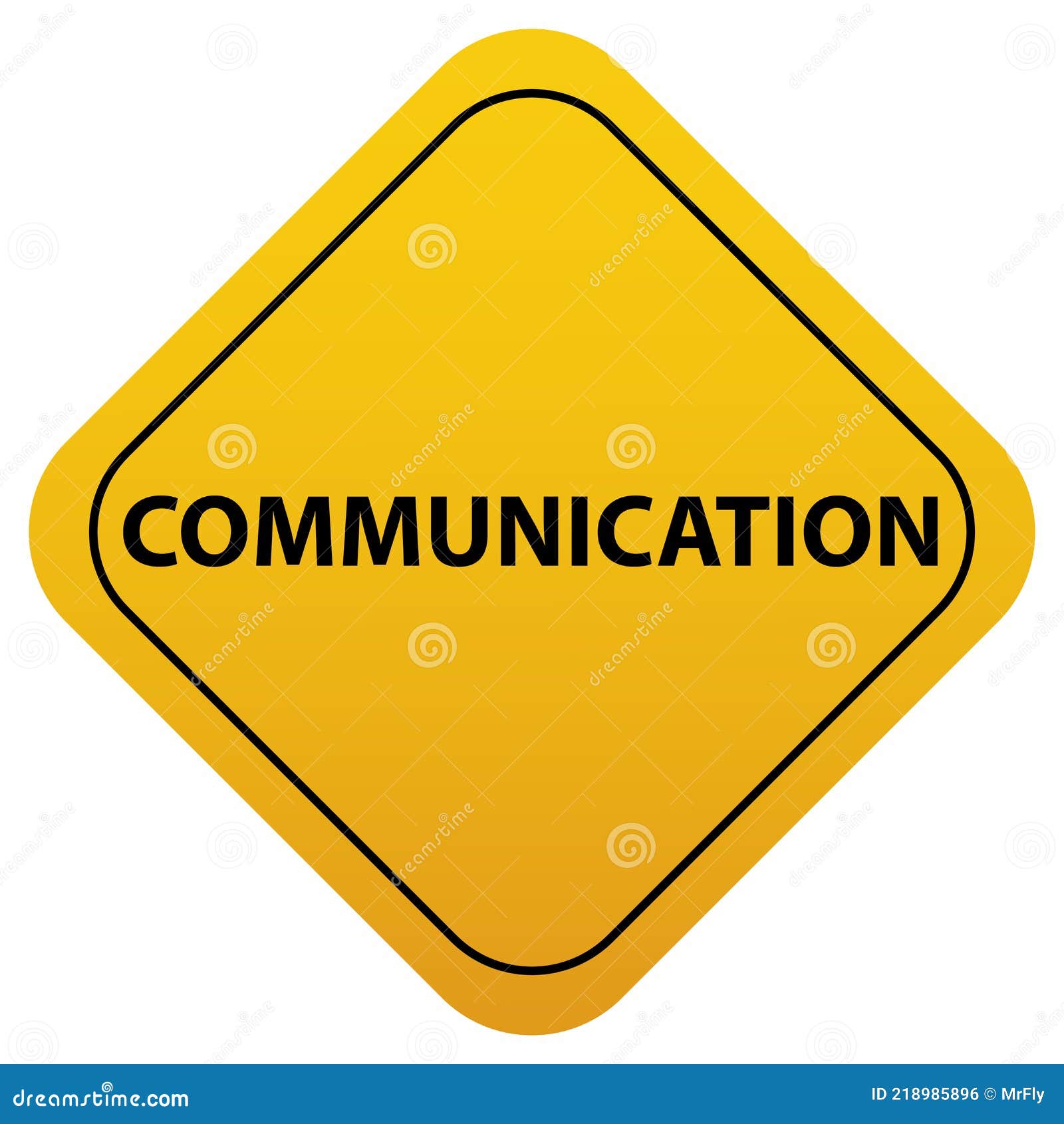 Communication Sign, Yellow Isolated Sign, Vector Illustration Stock ...