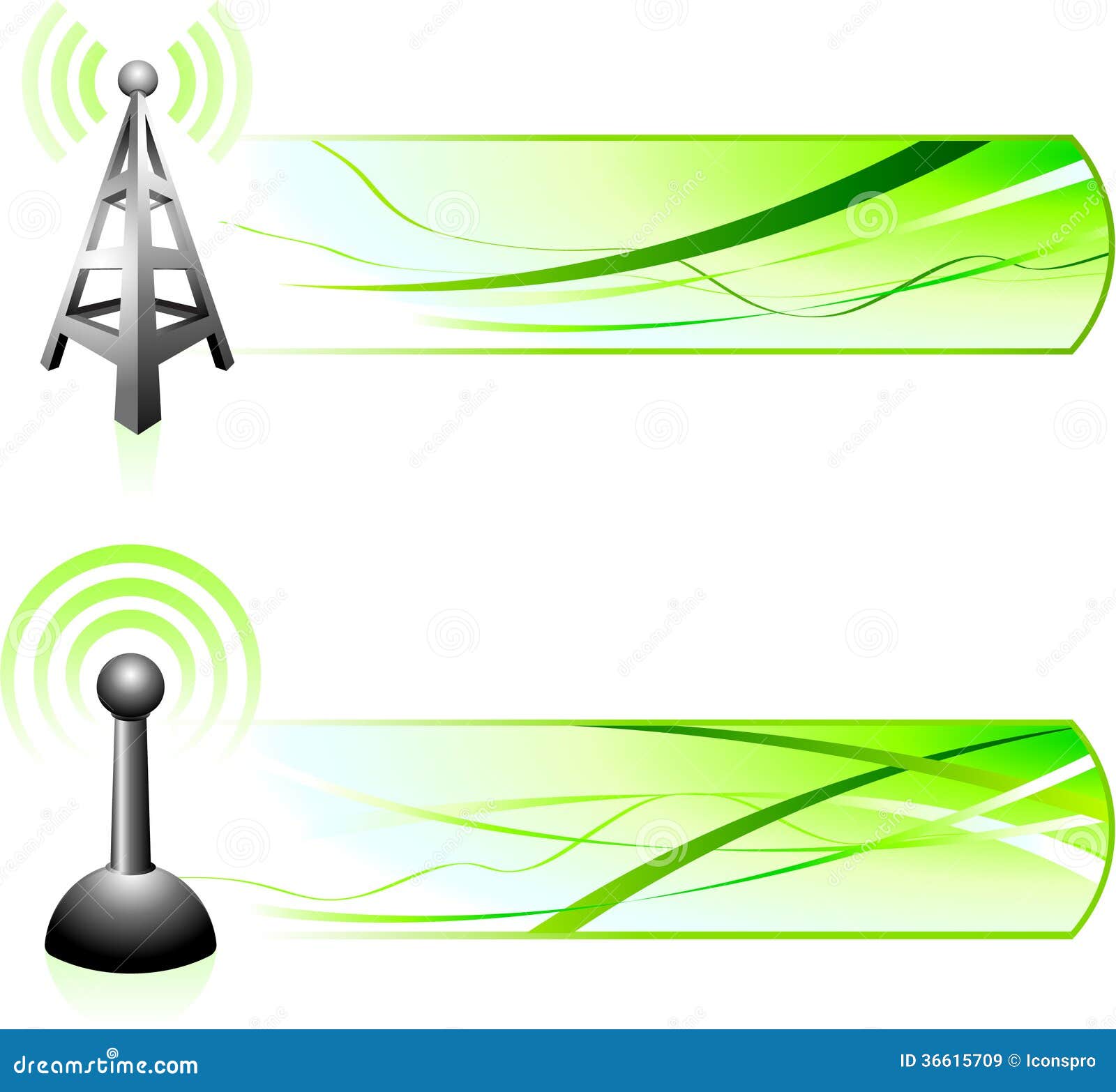 Communication Signal with Banners Stock Illustration - Illustration of ...