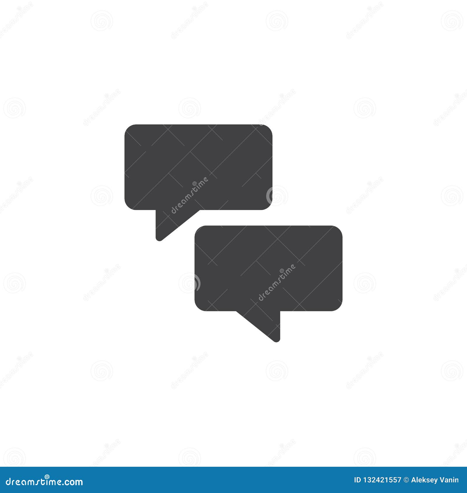 Communication Speech Bubbles Vector Icon Stock Vector - Illustration of ...
