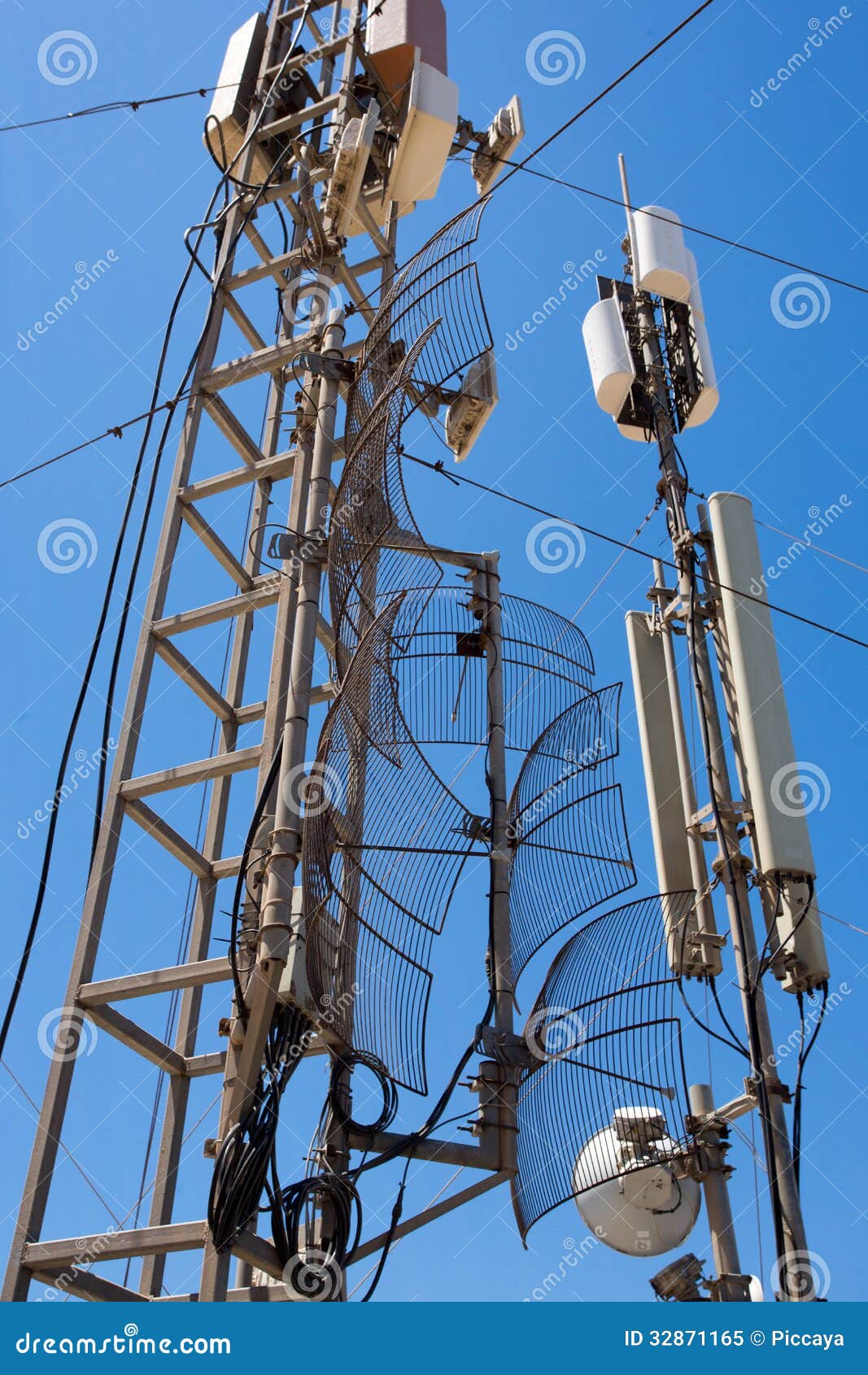Communication Station and Equipment Stock Image - Image of cell ...