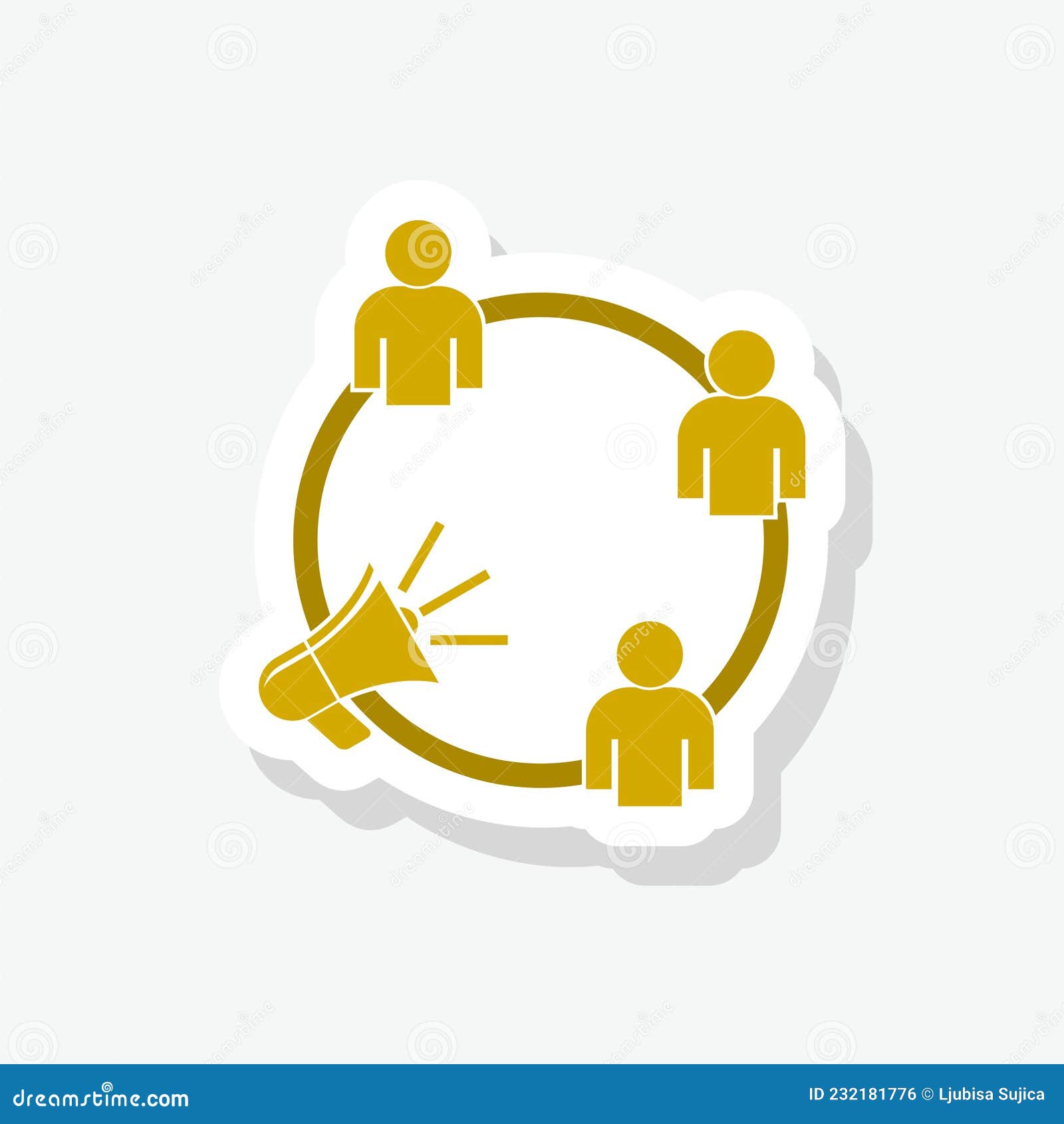 Communication Sticker Icon Isolated on White Background Stock Vector ...