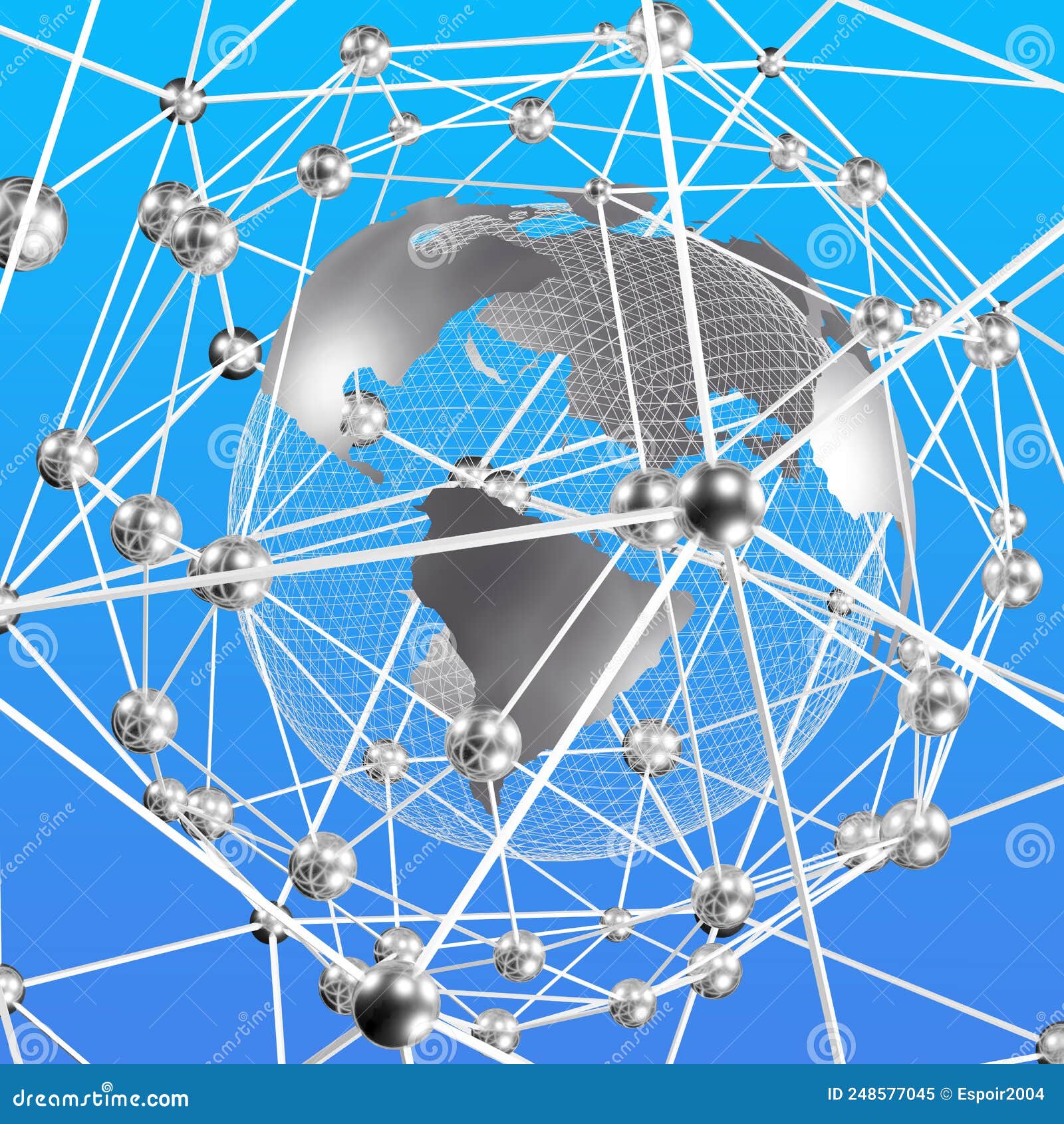 Communication Structure of Earth Stock Illustration - Illustration of ...