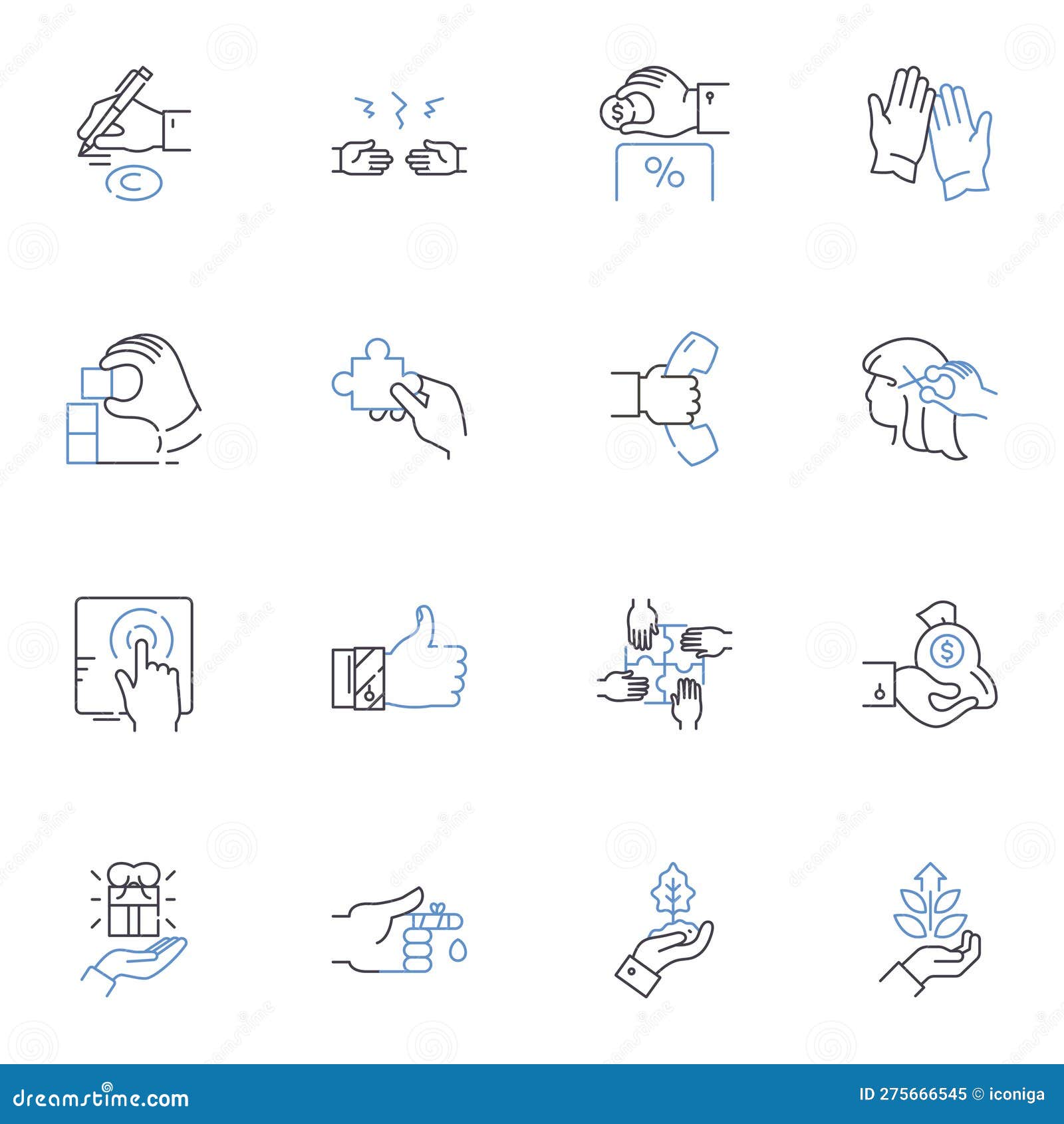 Communication Style Line Icons Collection. Assertive, Aggressive ...