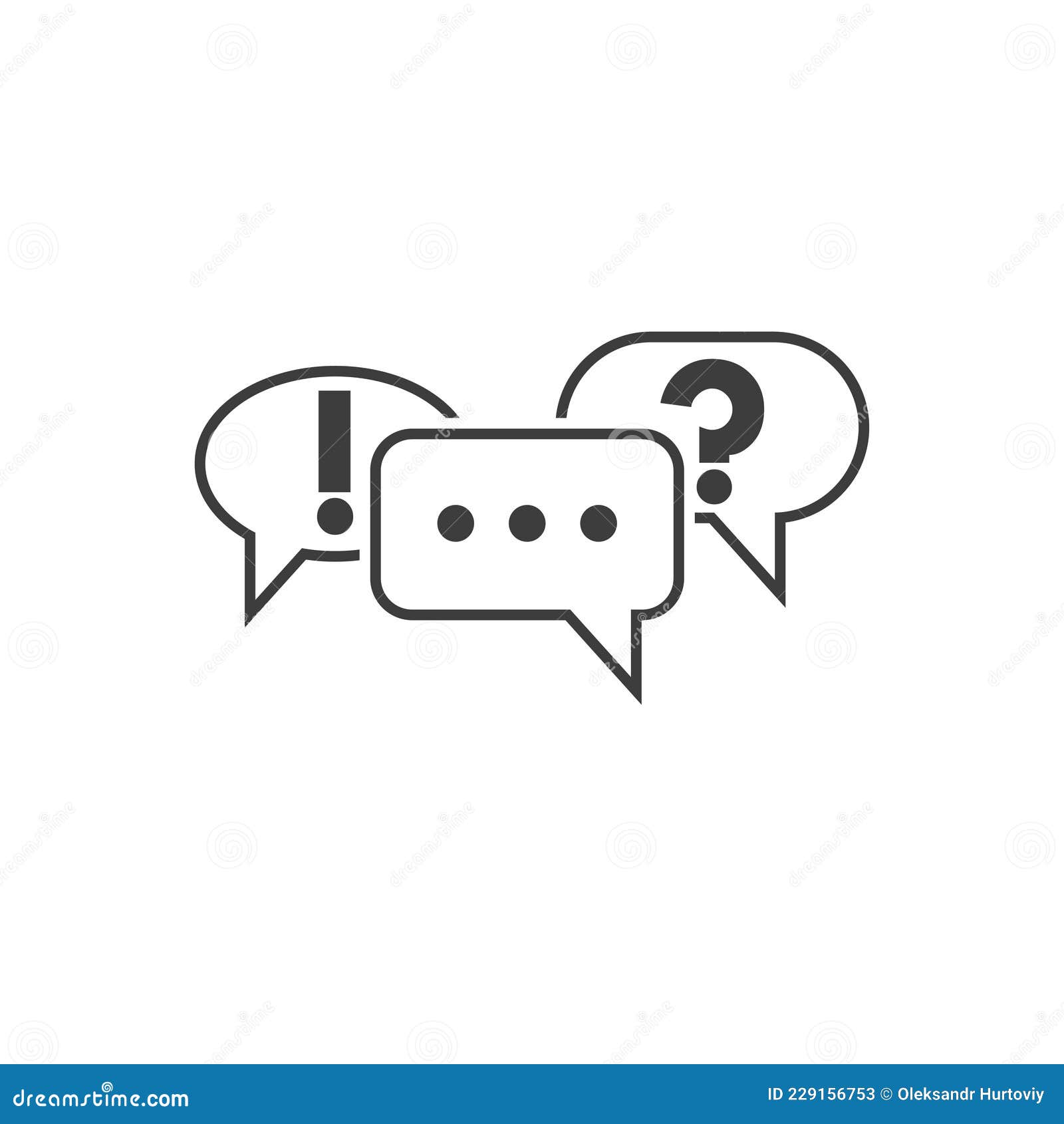 Ellipsis, Exclamation, Question Marks Cartoon Vector | CartoonDealer ...