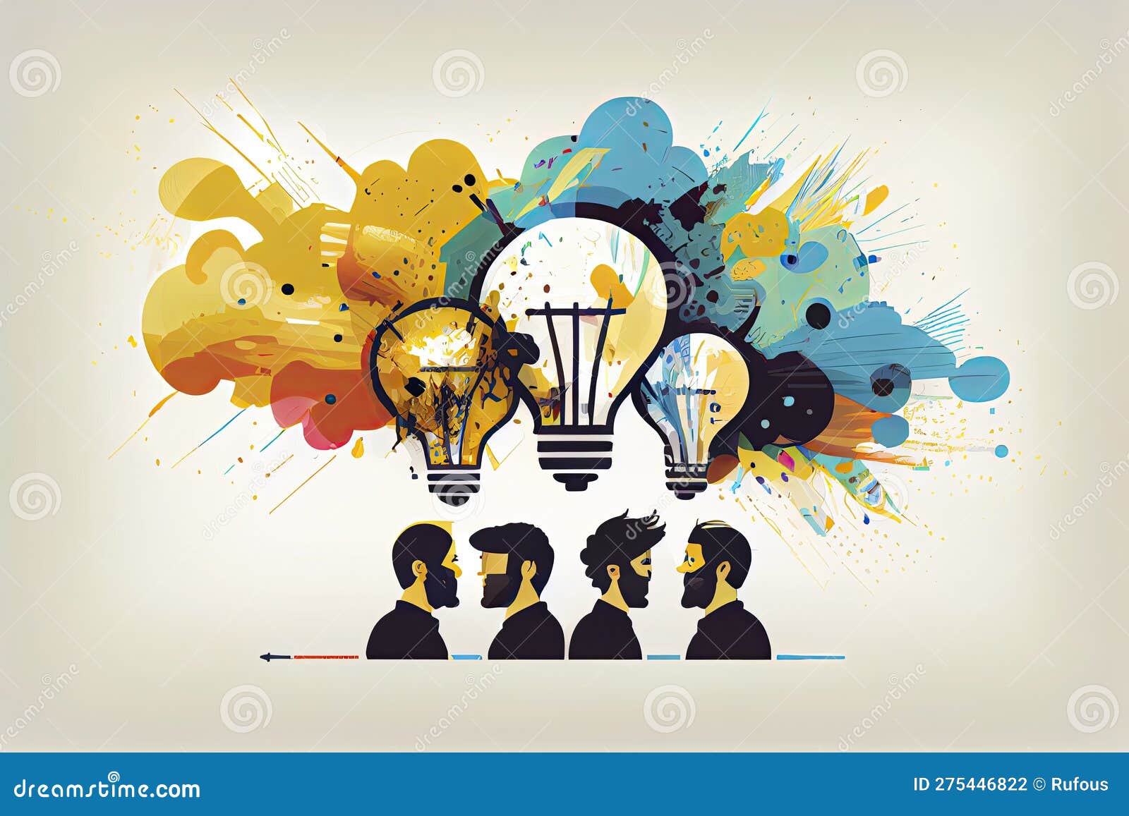 Communication & Teamwork Concept "brainstorming" Creative and ...