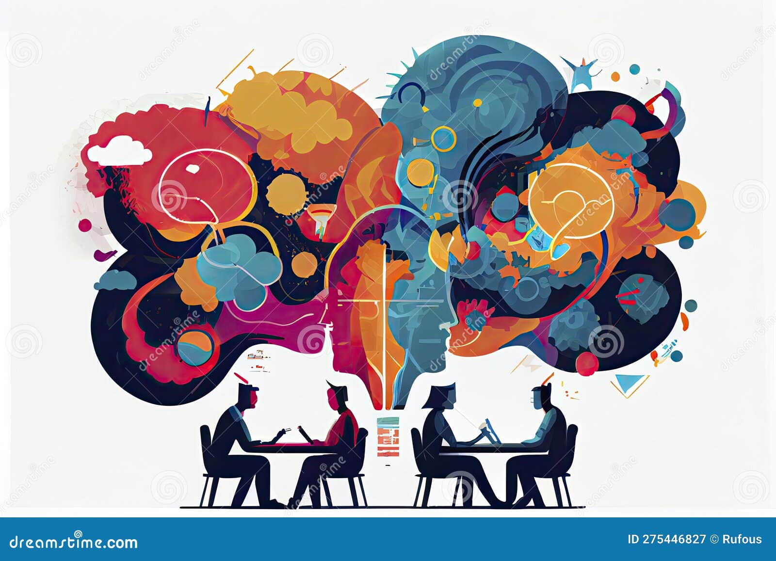 Communication & Teamwork Concept "brainstorming" Creative and ...