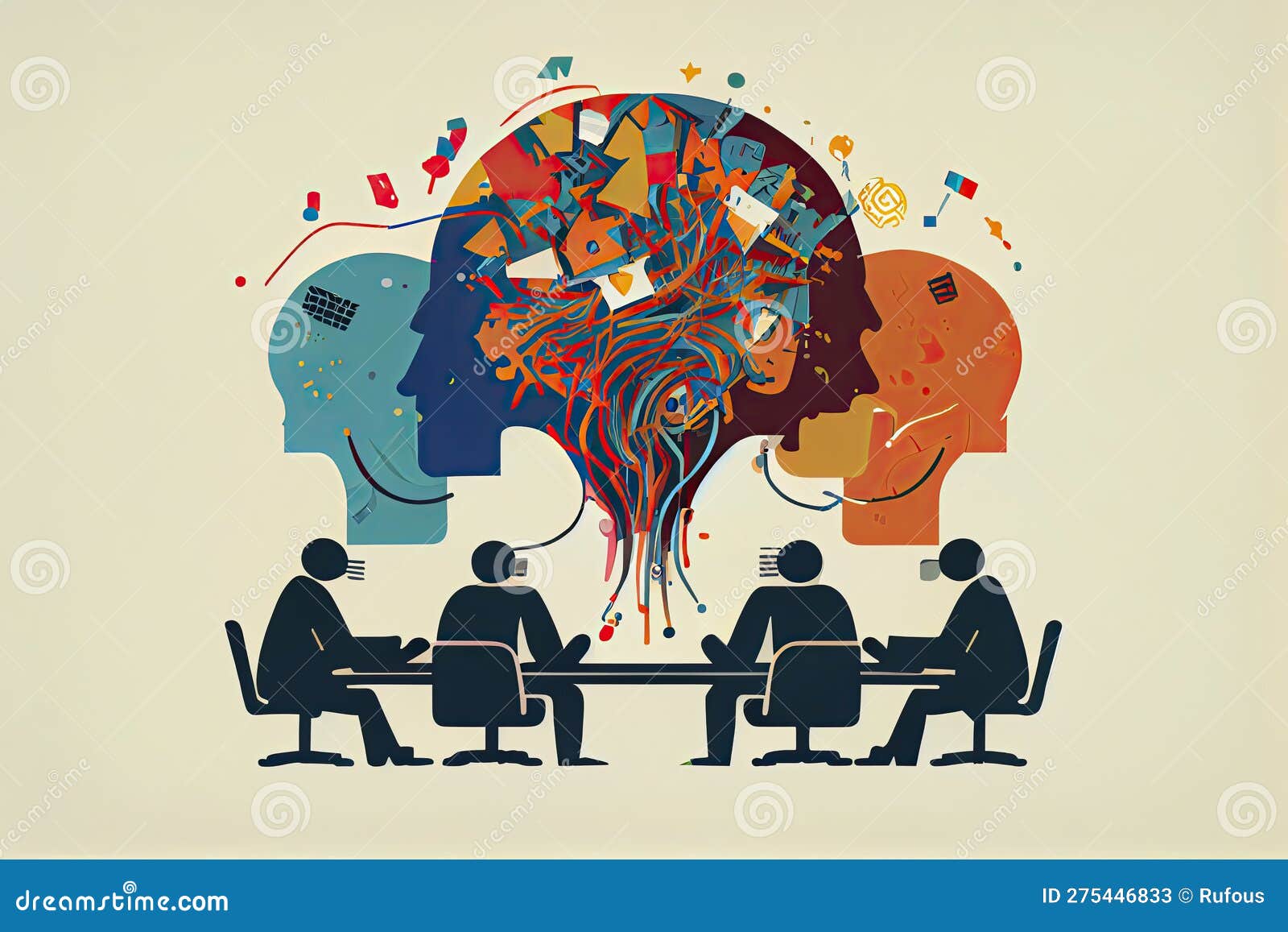 Communication & Teamwork Concept "brainstorming" Creative and ...