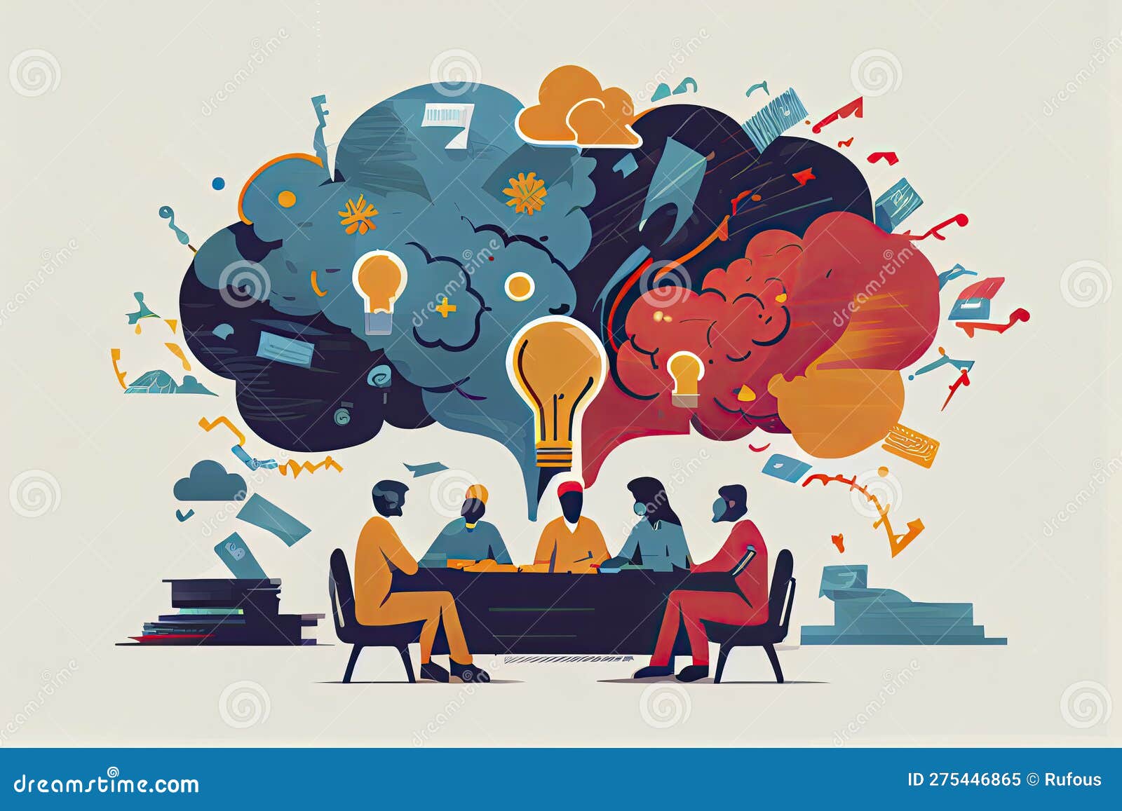 Communication & Teamwork Concept "brainstorming" Creative and ...