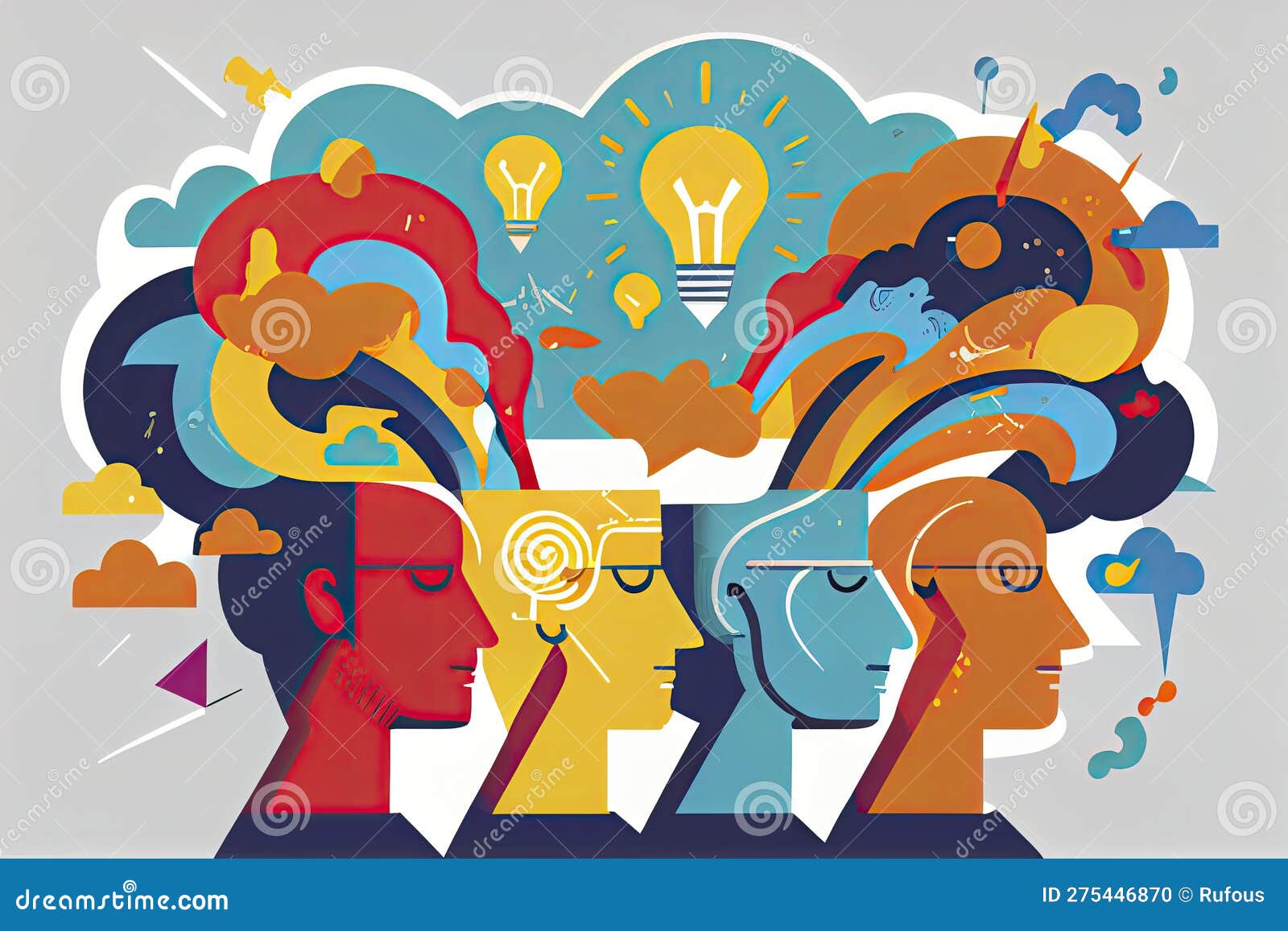 Communication & Teamwork Concept "brainstorming" Creative and ...